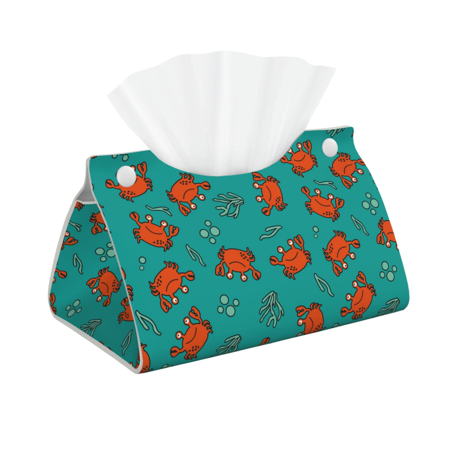 Goofa Colorful Crab Pattern Triangle Square Tissue Box Cover, Modern ...
