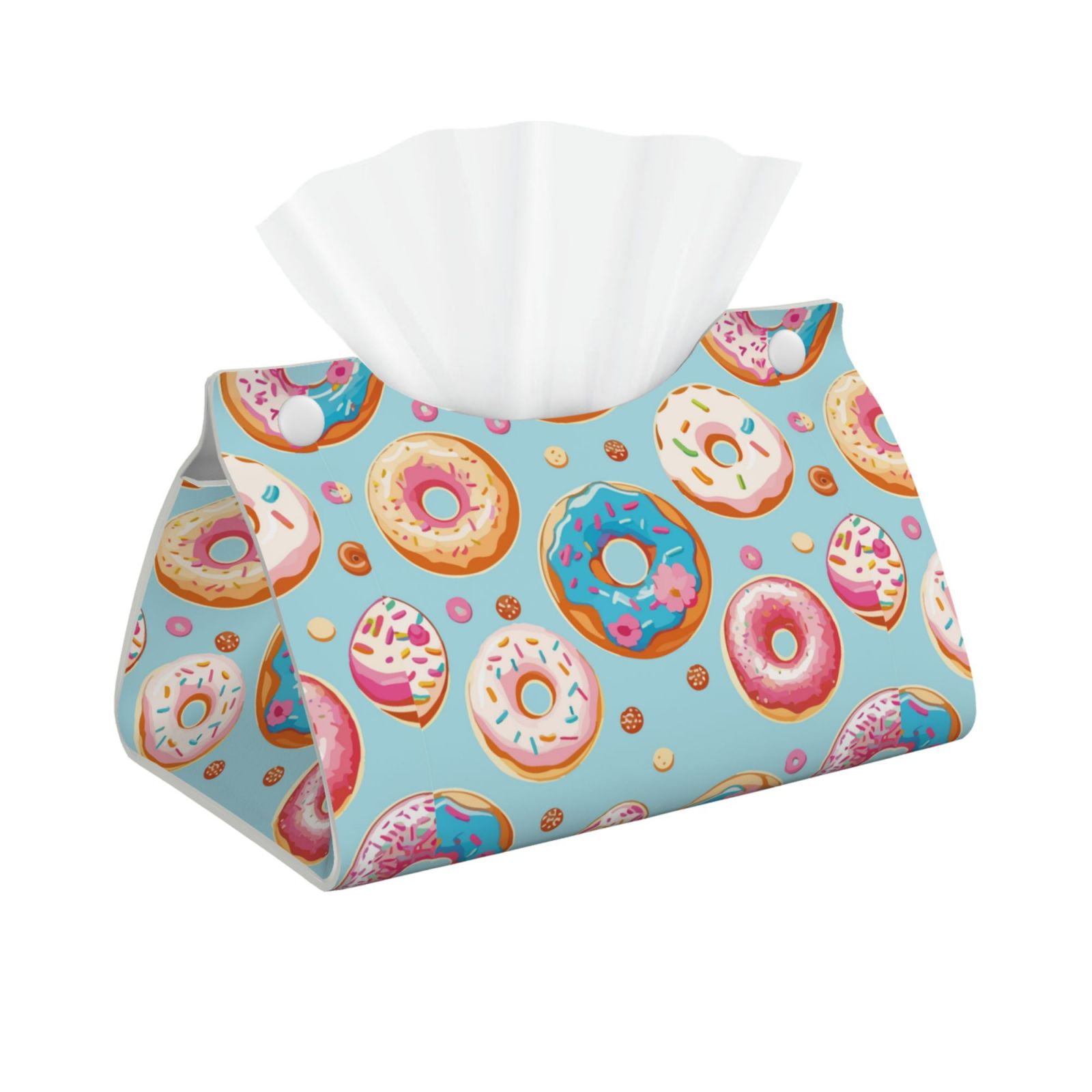 Goofa Colorful Donut Pattern Triangle Square Tissue Box Cover, Modern ...