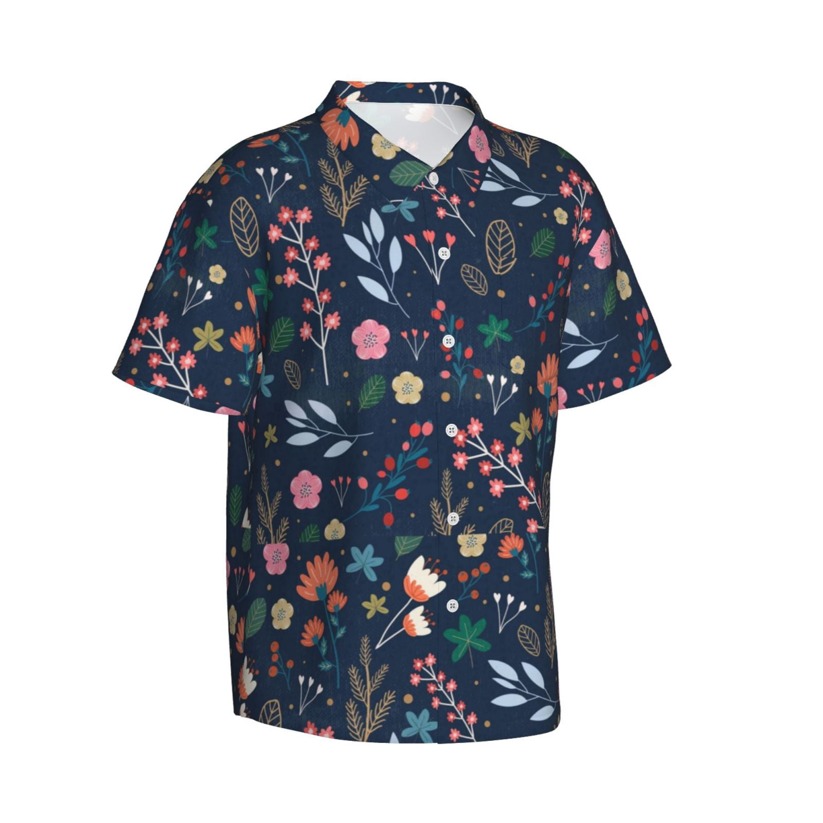 Goofa Colorful Flowers Hawaiian Shirt for Men, Unisex Summer Beach ...