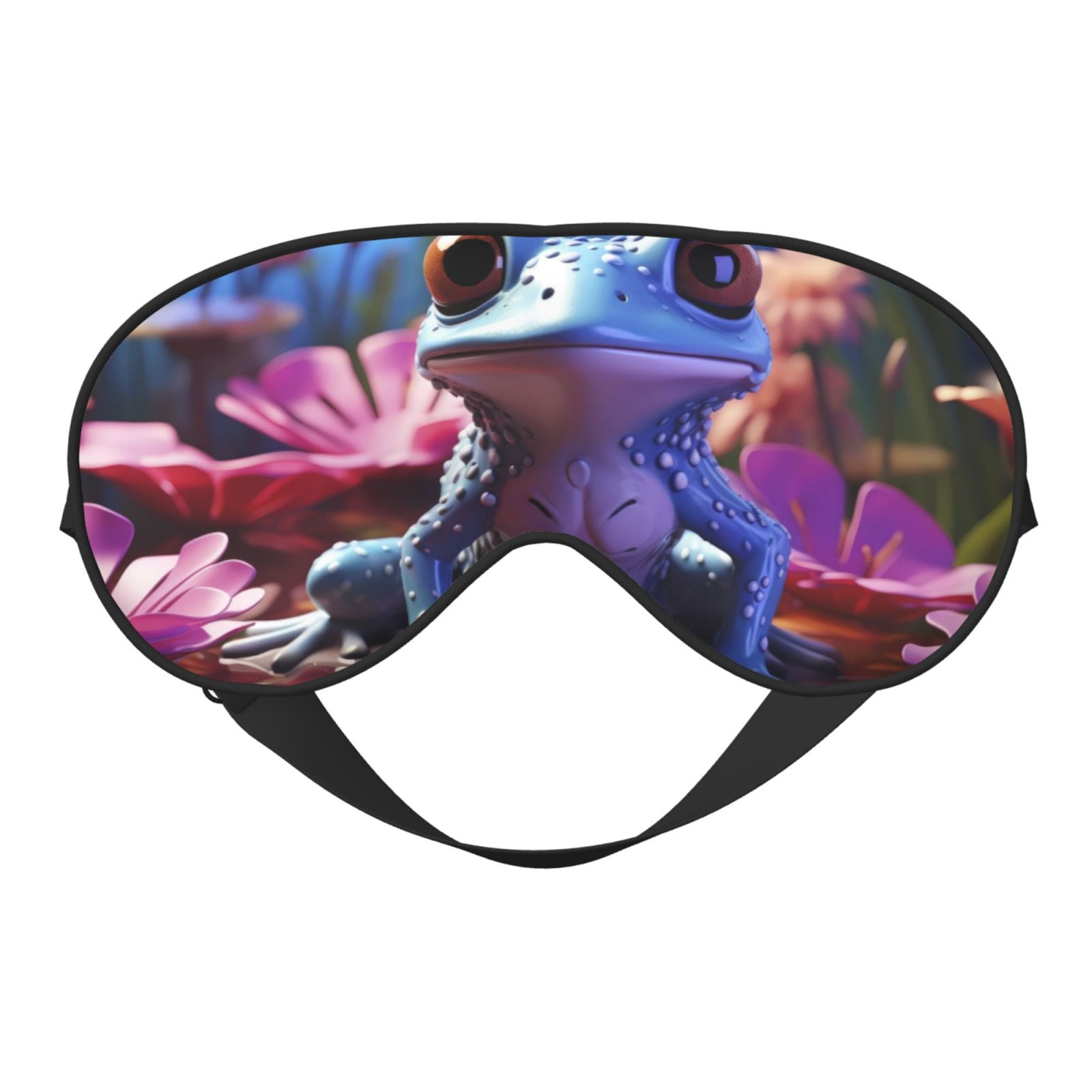 Goofa Colorful Frog Among Flowers Printed Sleep Eye Mask for Men Women ...