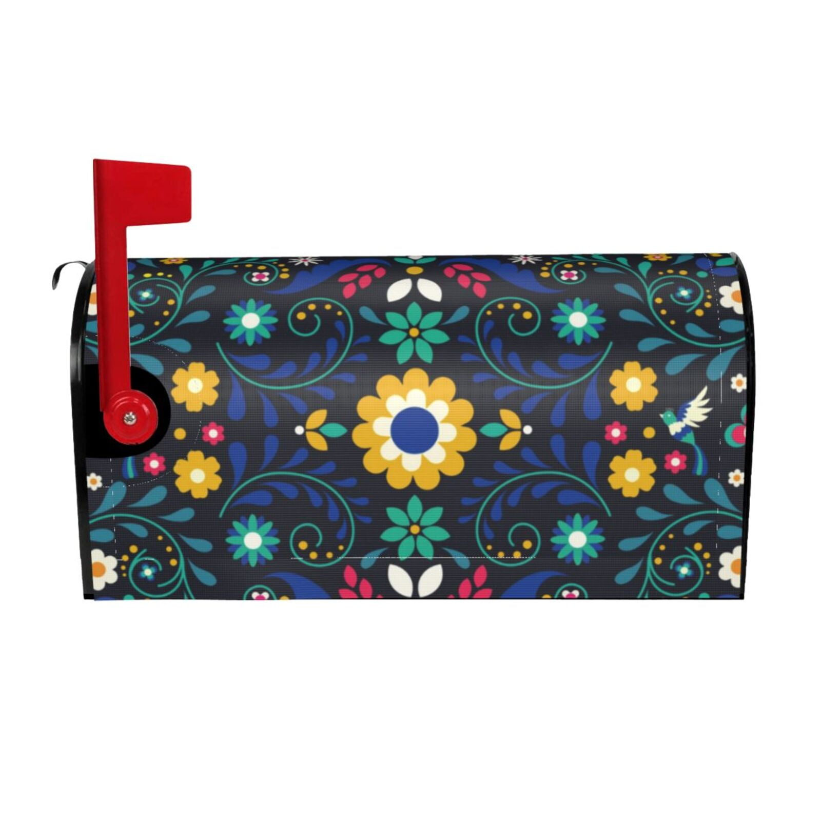 Goofa Colorful Mexican Flower Pattern Mailbox Cover, Mailbox Decoration ...