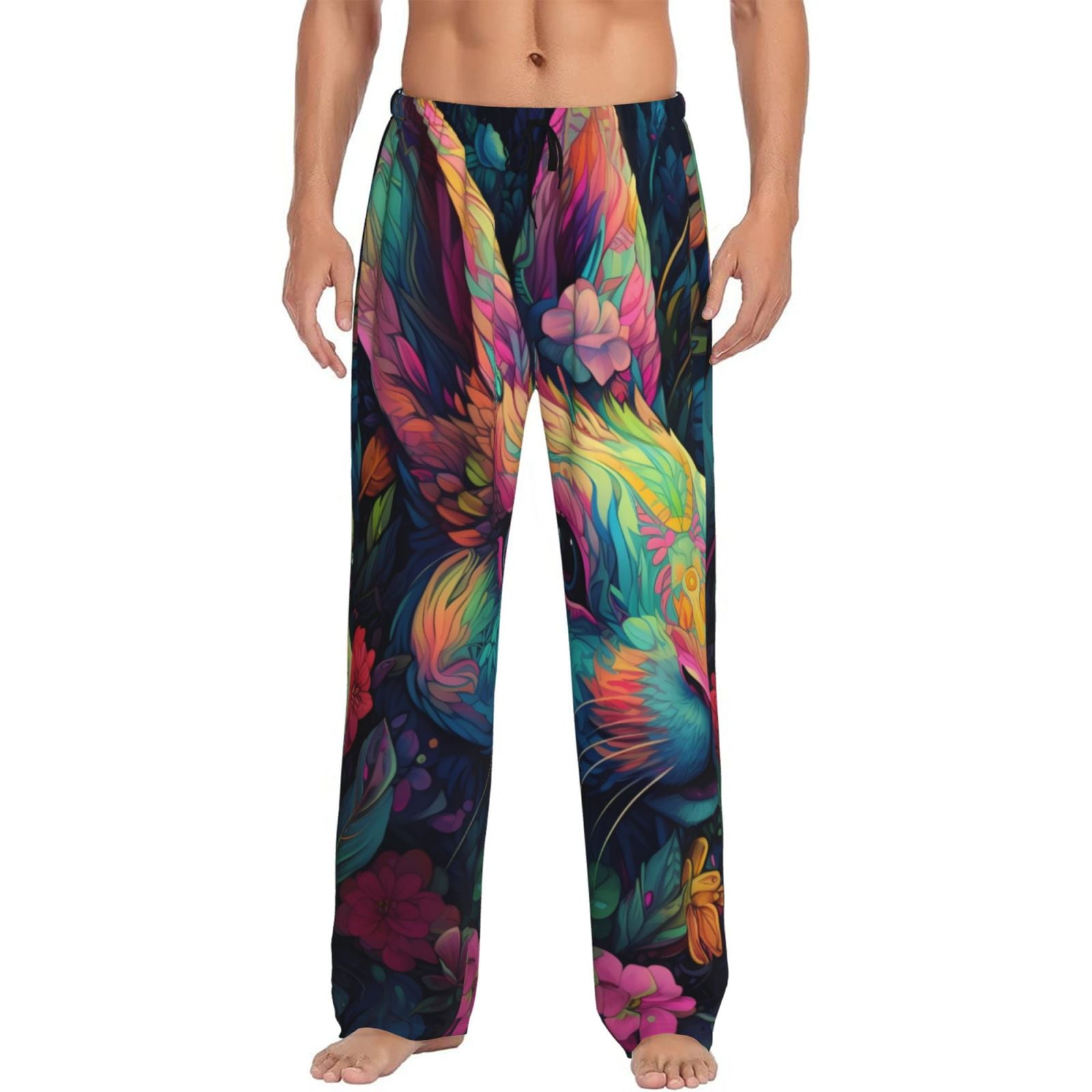 Goofa Colorful Patterned Rabbit Pattern Printed Soft Pajama Pants for ...