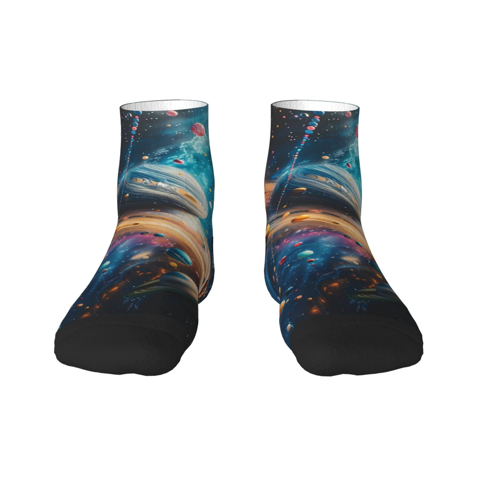 Goofa Colorful Planet Universe Pattern Non Slip Socks with Grips for ...