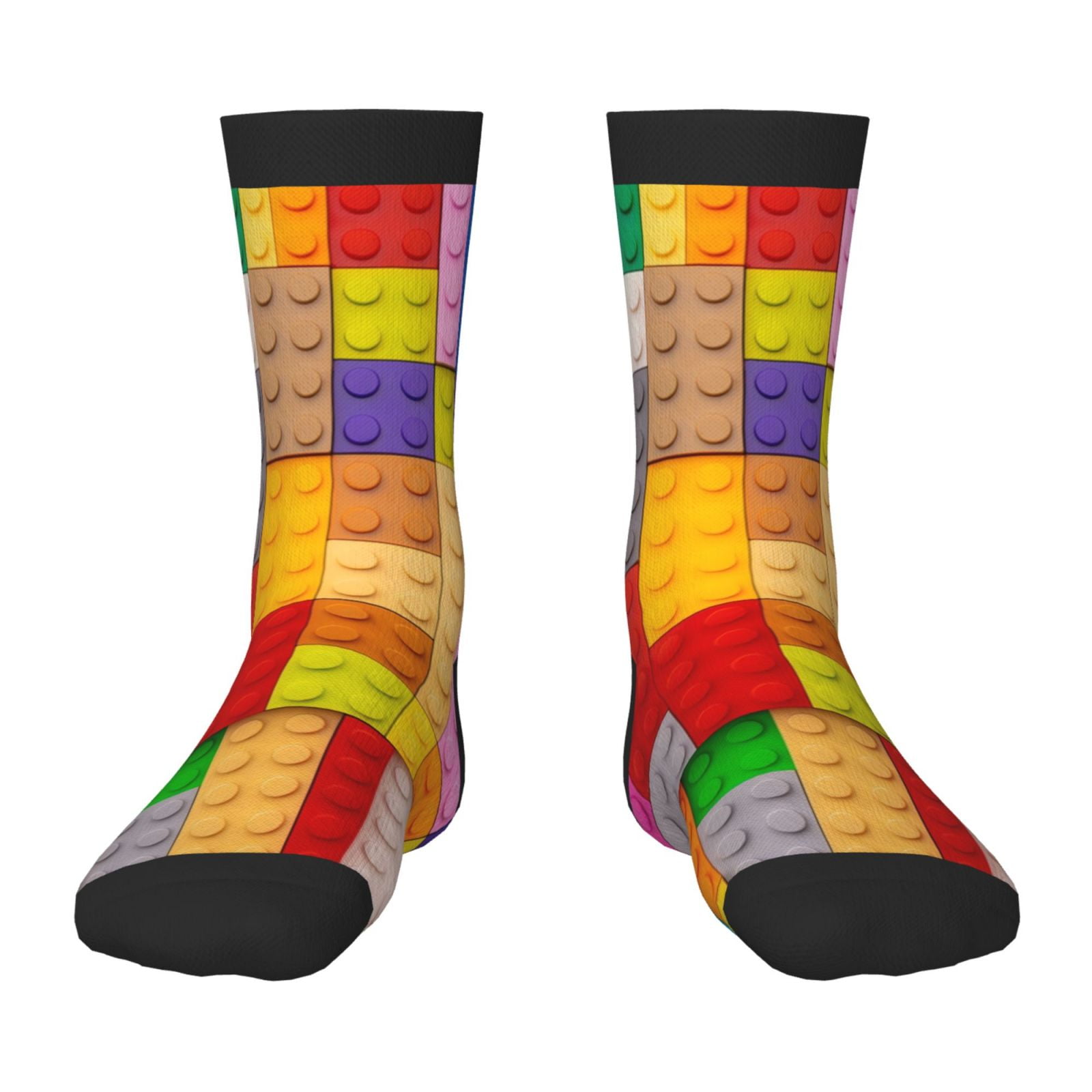 Goofa Colorful Plastic Blocks Pattern Pattern Children's Crew Socks ...