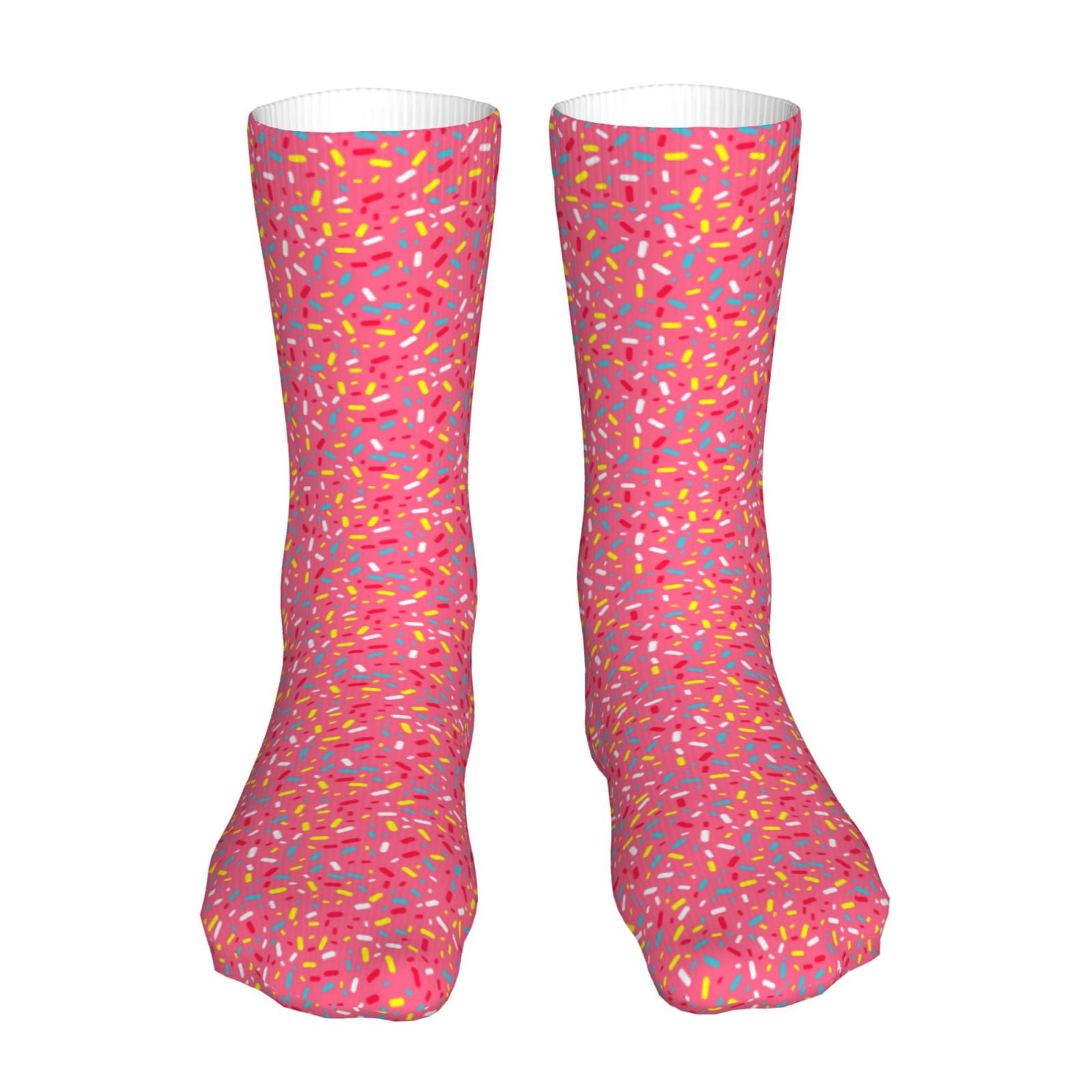 Goofa Colorful Sprinkles Donuts for 16in Socks, Funny Novelty Crazy ...