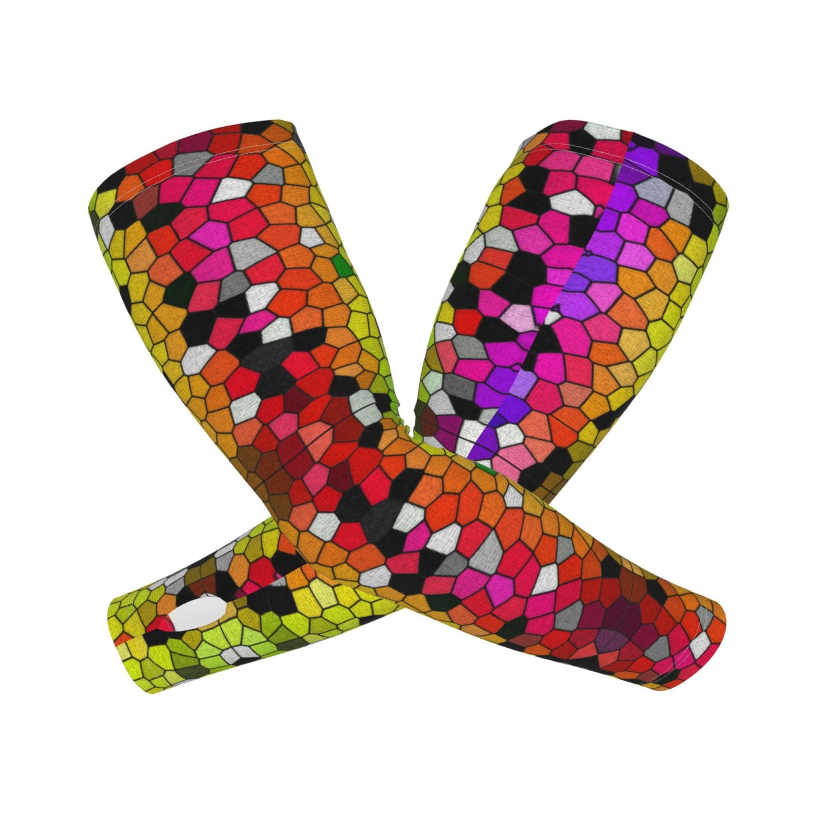 Goofa Colorful Tie Dye Stained Glass 1 Pattern UV Sun Protection Arm ...