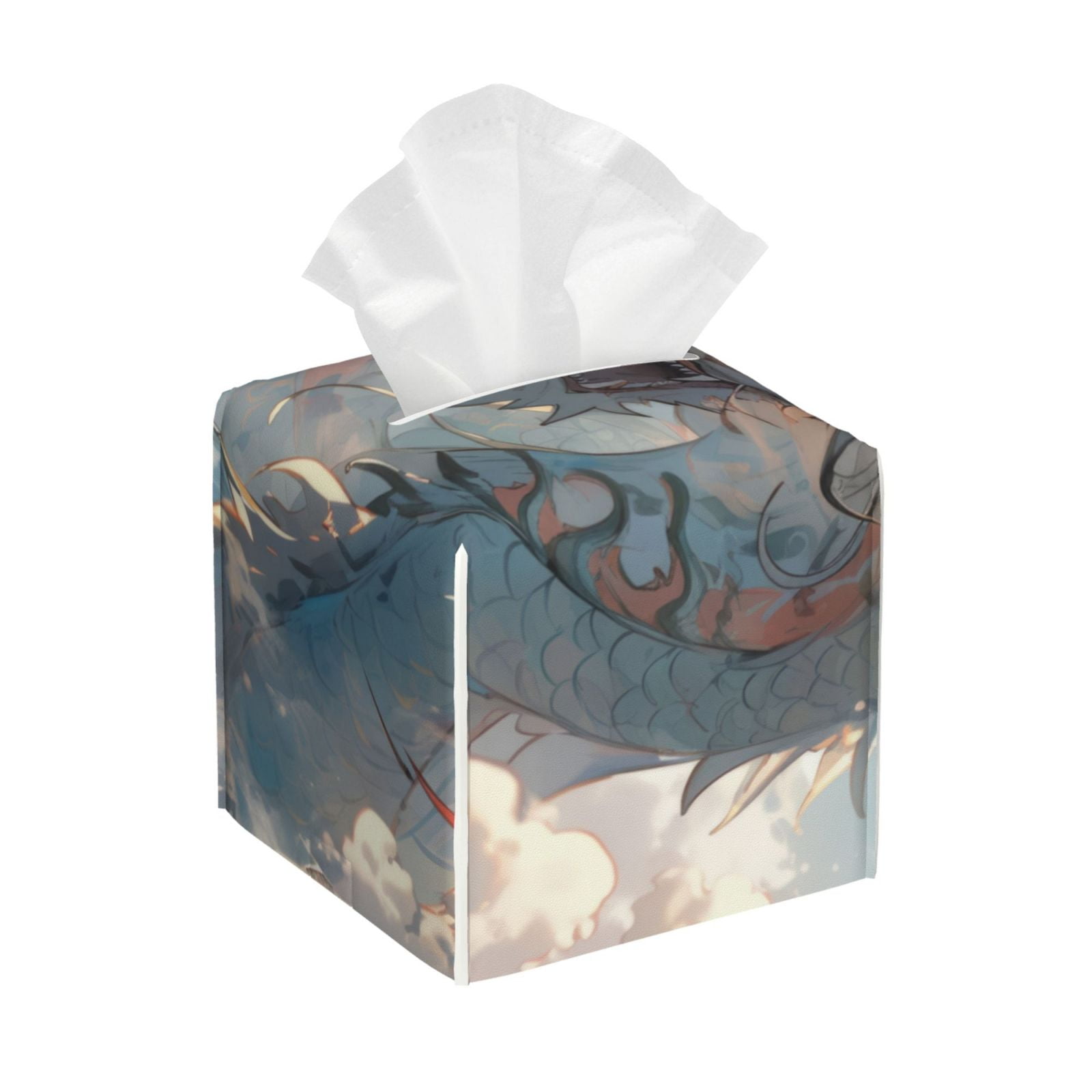 Goofa Cool Cloud White Dragon Tissue Box Cover PVC Leather Tissue ...