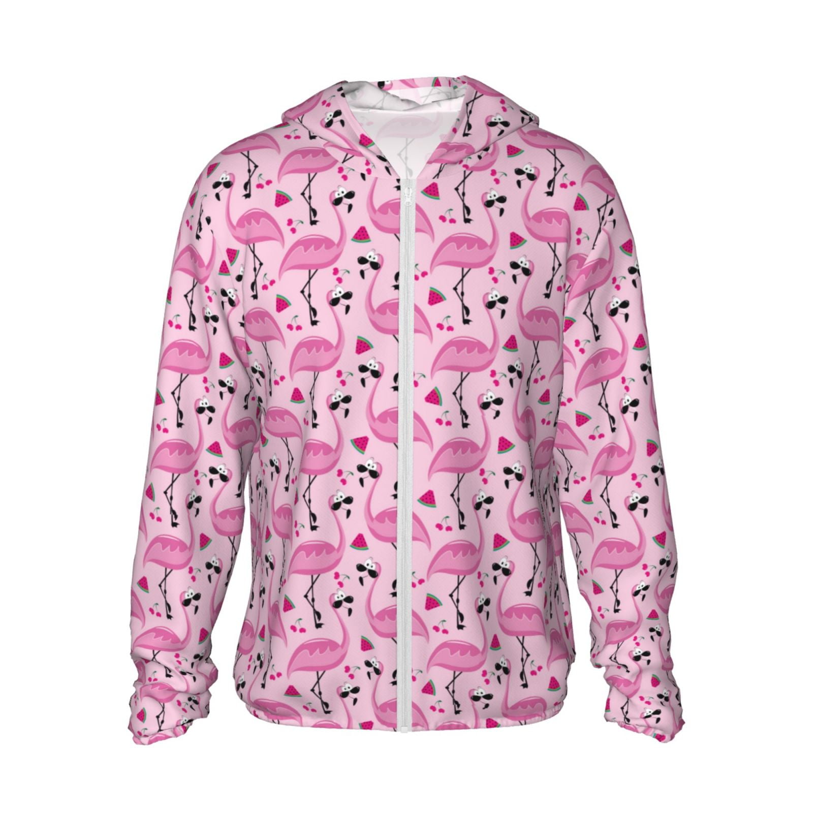 Goofa Cool Flamingos Printed Women's UPF 50+ Sun Protection Hoodie ...