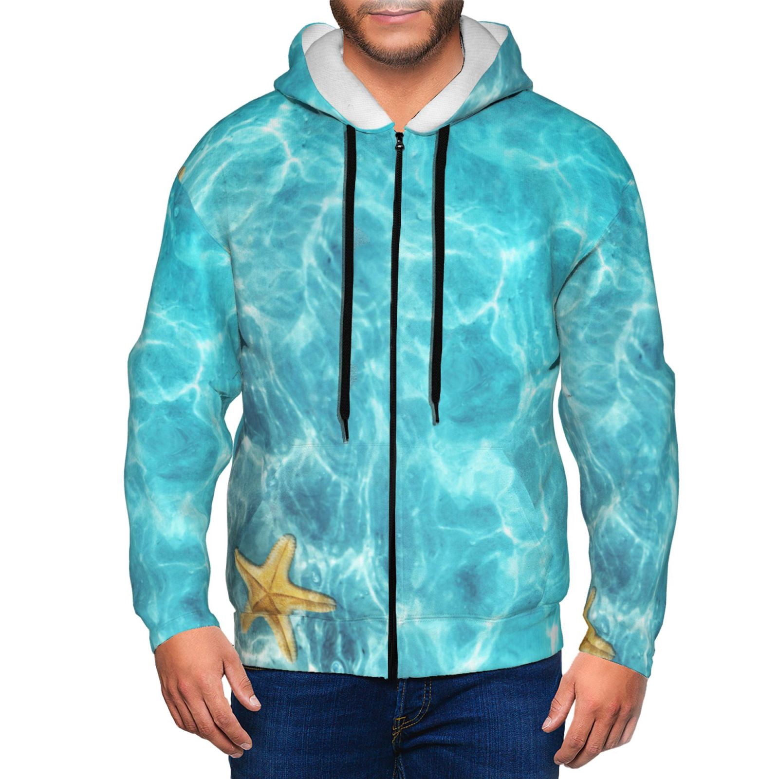 Goofa Coral And Seashell On The Beach Pattern Mens Full-zip Hoodie, Zip ...