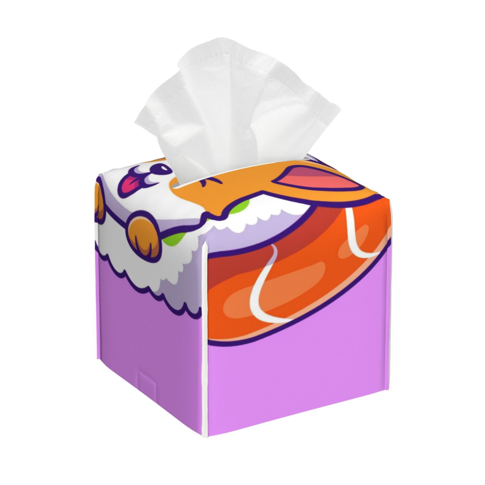 Goofa Corgi In Sushi Roll Tissue Box Cover PVC Leather Tissue Holder ...