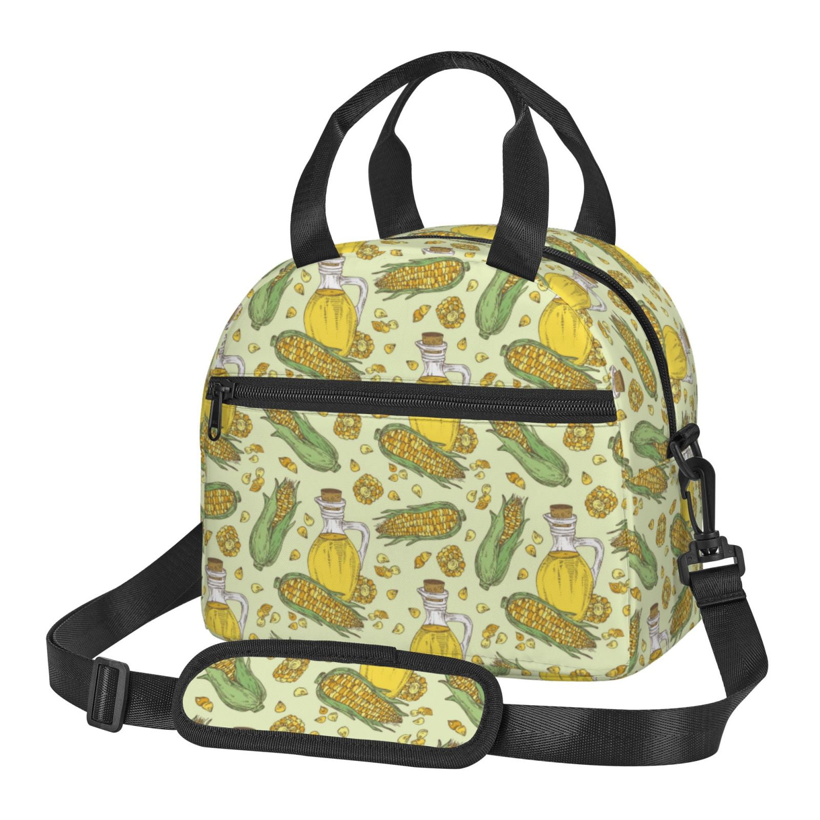 Goofa Corn And Corn Oil Pattern Lunch Bag ,Insulated Lunch Box, Small ...