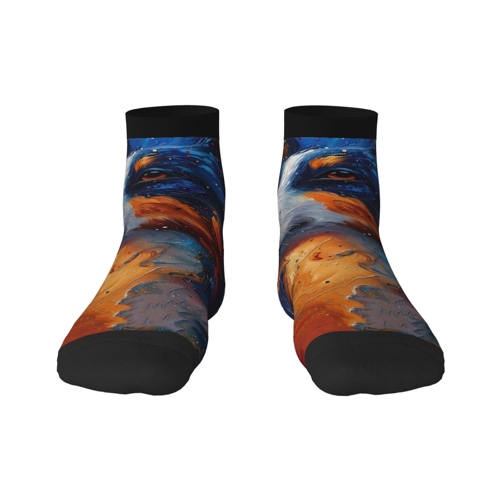 Goofa Cosmic Dog Starry Night Pattern Non Slip Socks with Grips for ...
