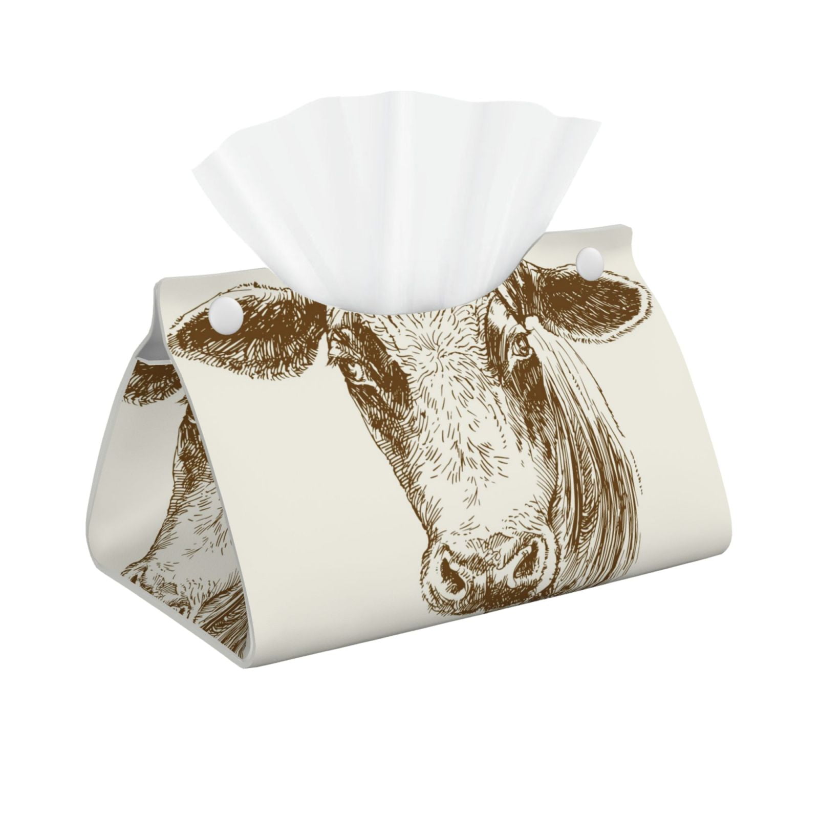 Goofa Cow Pattern Triangle Square Tissue Box Cover, Modern PVC Leathe ...