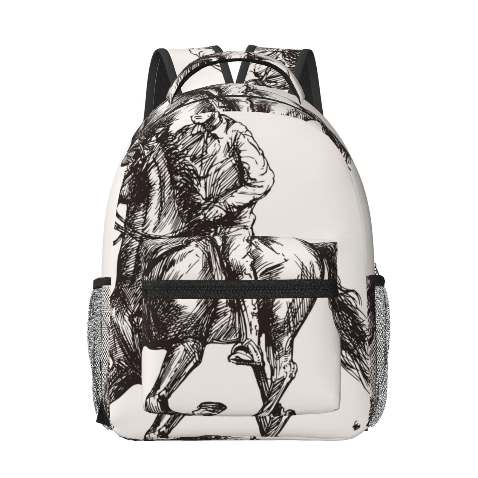 Goofa Cowboy Ride A Horse Pattern Comfortable Student Backpack ...