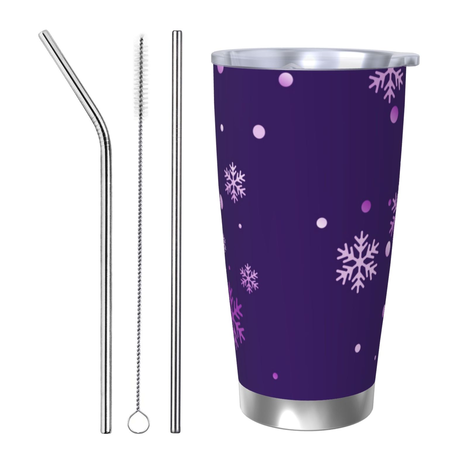 Goofa Crystal Purple Snowflake for 20 oz Skinny Tumbler Stainless Steel ...