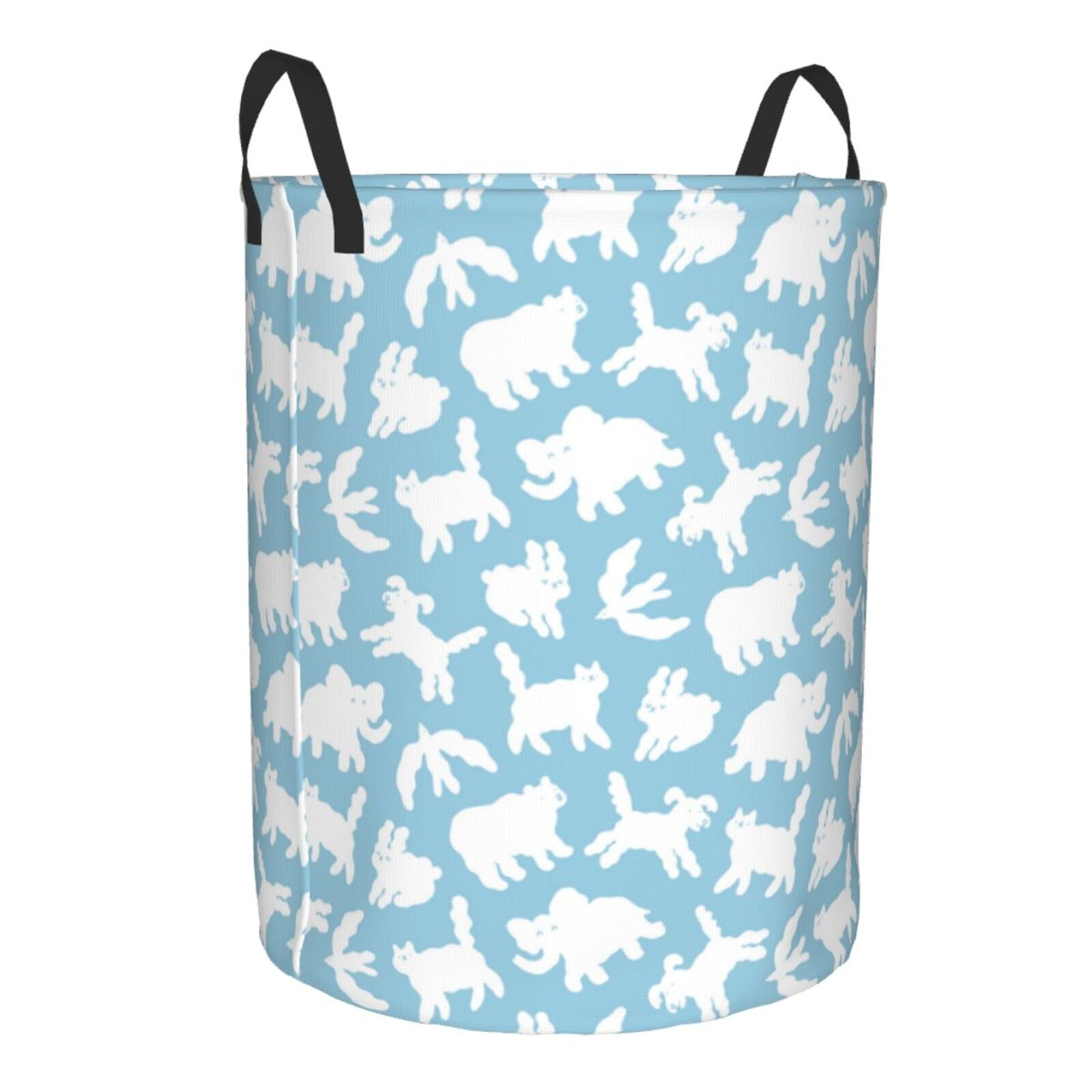 Goofa Cute Animals Printed Circular Hamper,Laundry Basket with Handles ...