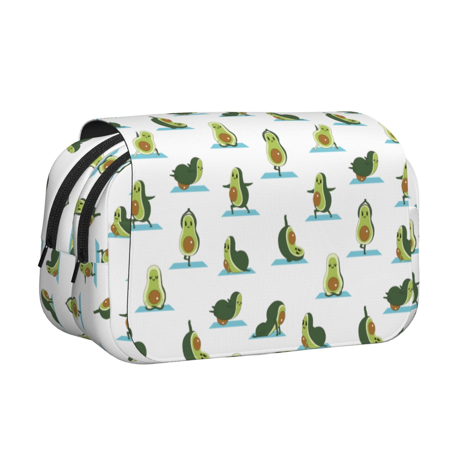 Goofa Cute Avocado Yoga Pattern Double Layer Pen Pencil Case ...