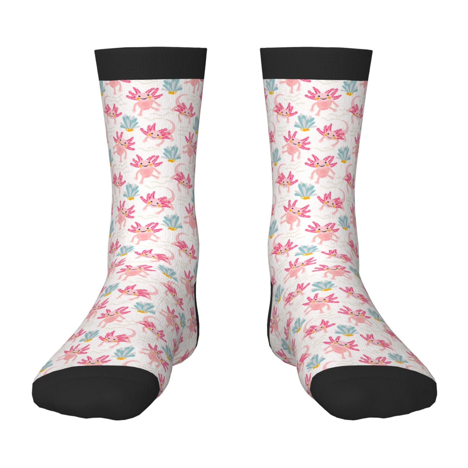 Goofa Cute Axolotl Pattern Children's Crew Socks, Kids' Daily Wear and ...