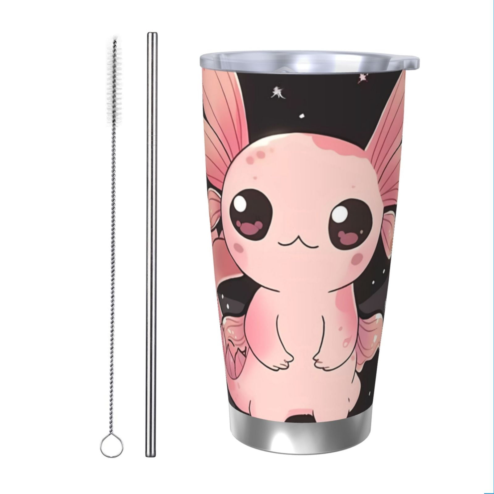 Goofa Cute Axolotl Sakura Blossoms B for 20 oz Skinny Tumbler Stainless ...