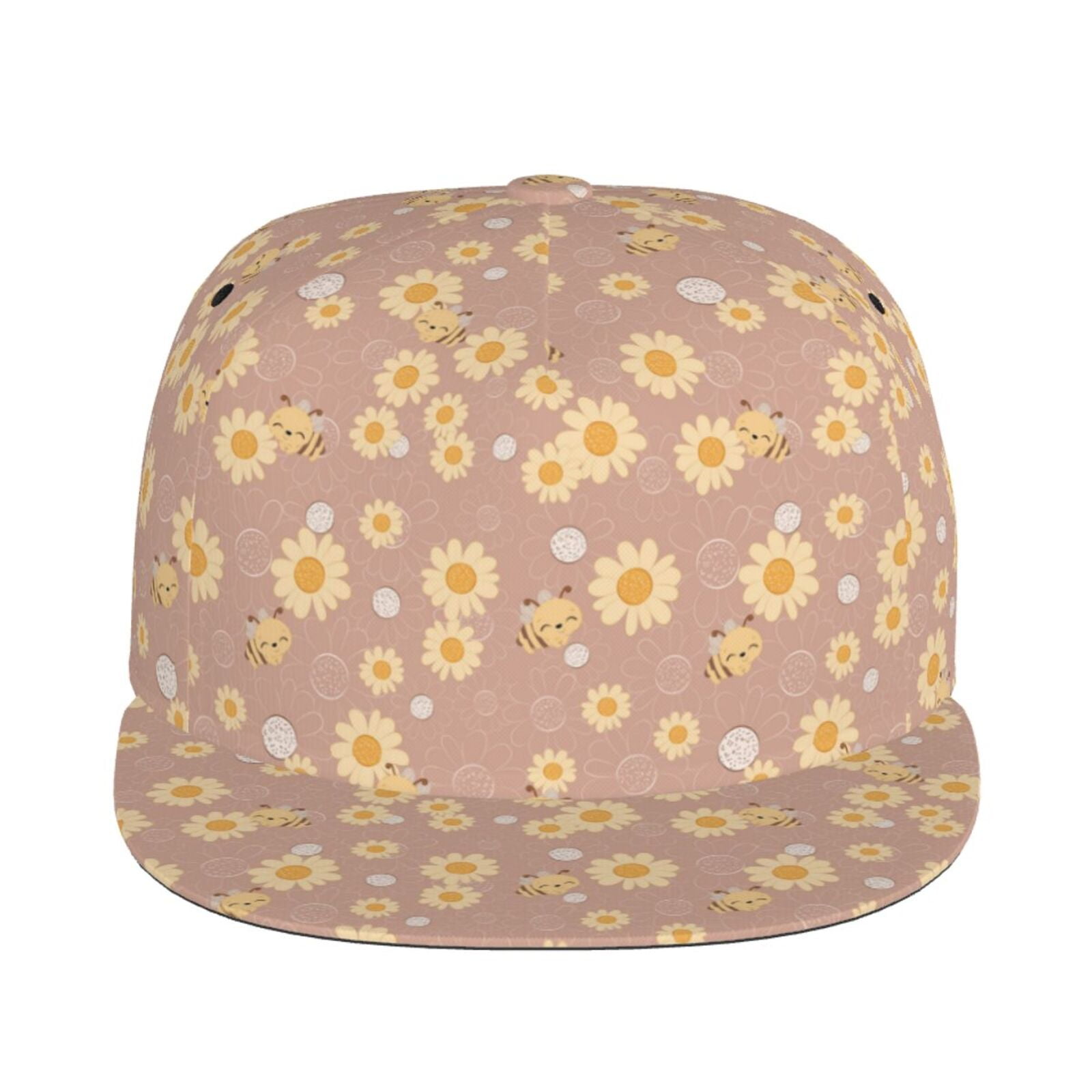 Goofa Cute Bee Printed Men's Baseball Cap,Straight Brim Hat,Golf Dad ...