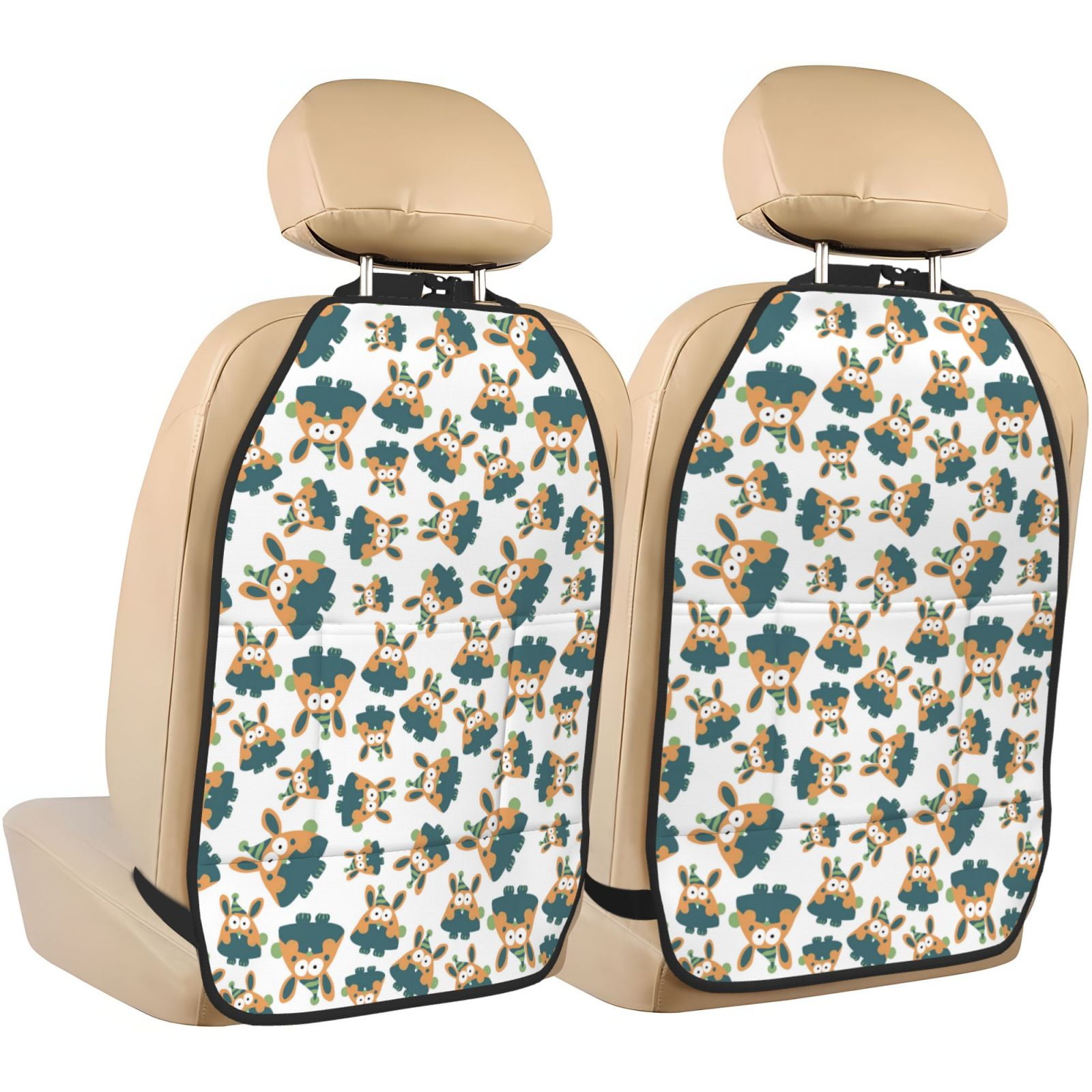 Goofa Cute Bunny Pattern Car Back Seat Protector for Kids (2 Pack ...