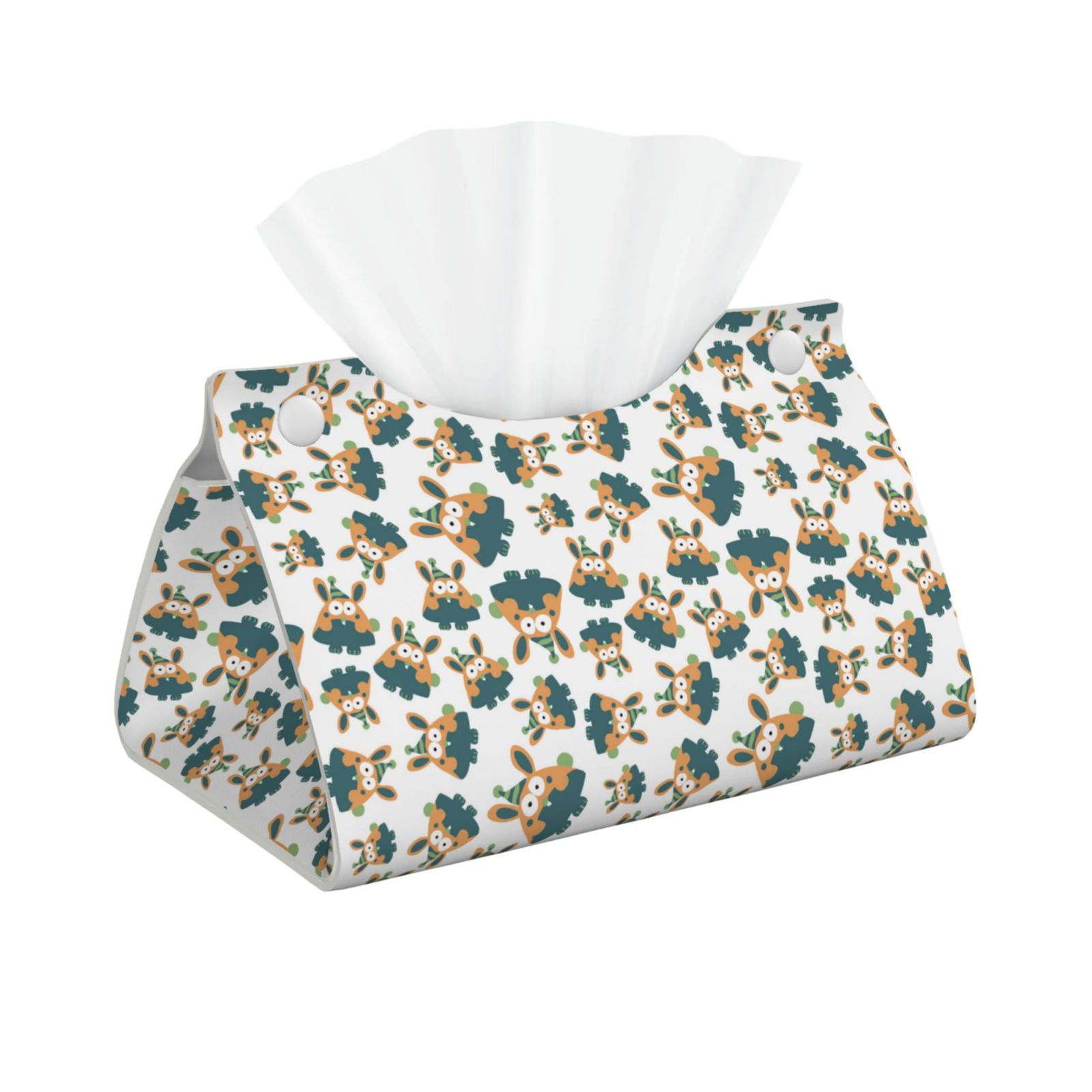 Goofa Cute Bunny Pattern Triangle Square Tissue Box Cover, Modern PVC ...