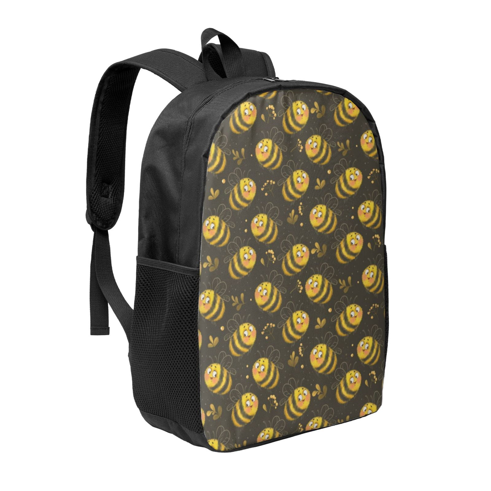 Goofa Cute Cartoon Bees Pattern 17in Student Backpack - School, Travel ...