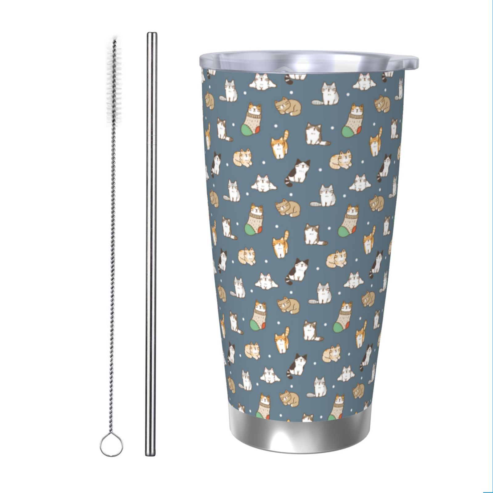 Goofa Cute Cats And Dogs for 20 oz Skinny Tumbler Stainless Steel ...
