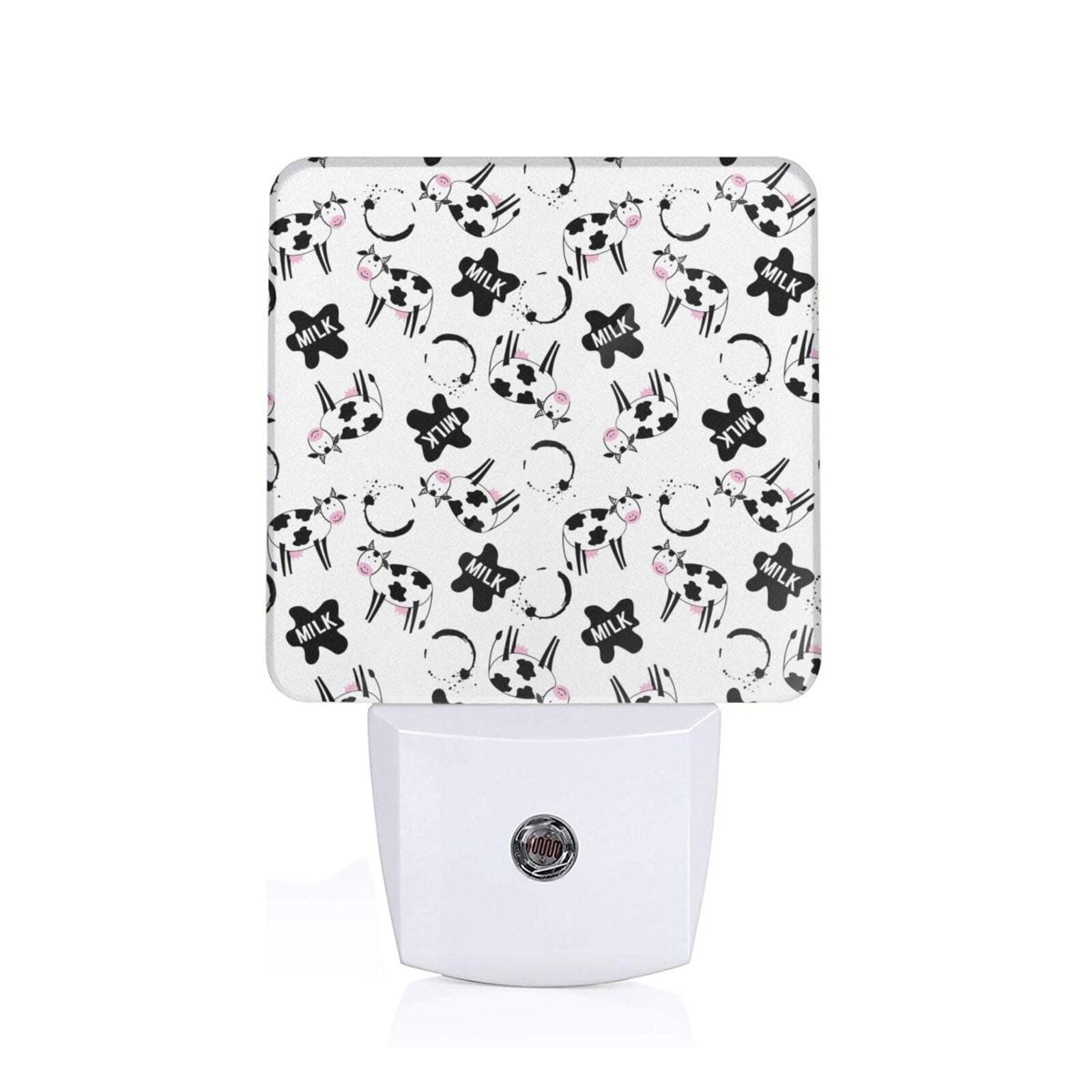 Goofa Cute Cow and Milk Stains Night Light, Plug-in, Dusk to Dawn ...