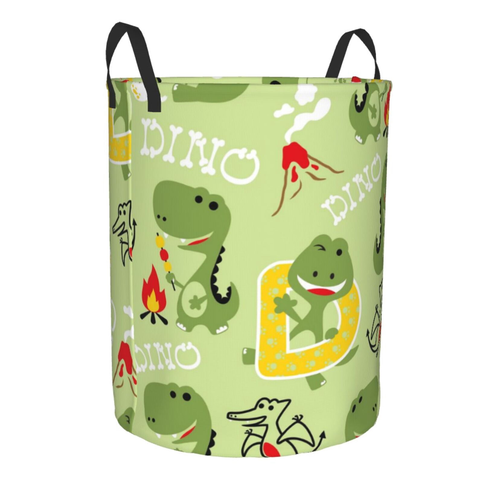 Goofa Cute Dinosaurs Cartoon Printed Circular Hamper,Laundry Basket ...