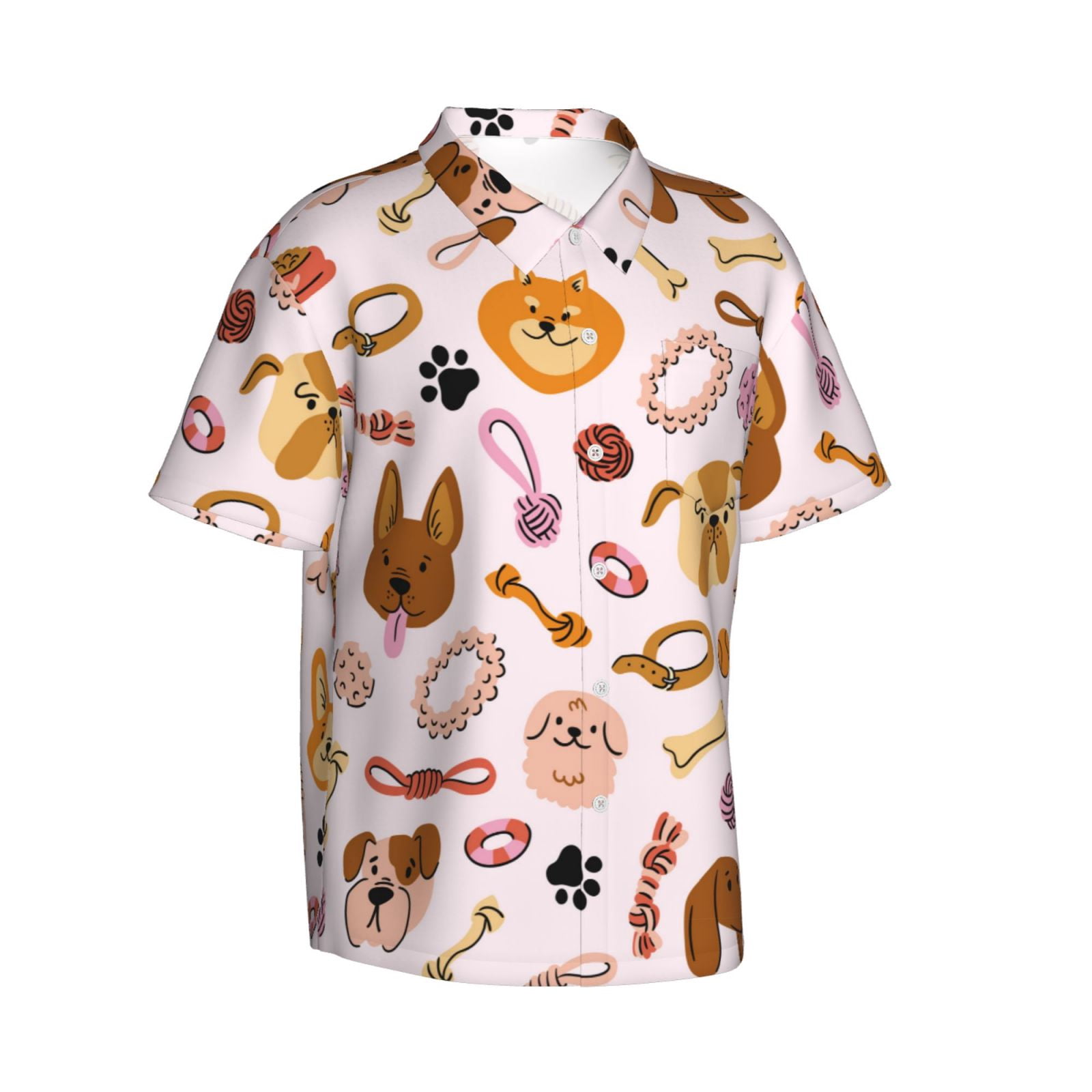 Goofa Cute Dog Hawaiian Shirt for Men, Unisex Summer Beach Casual Short ...