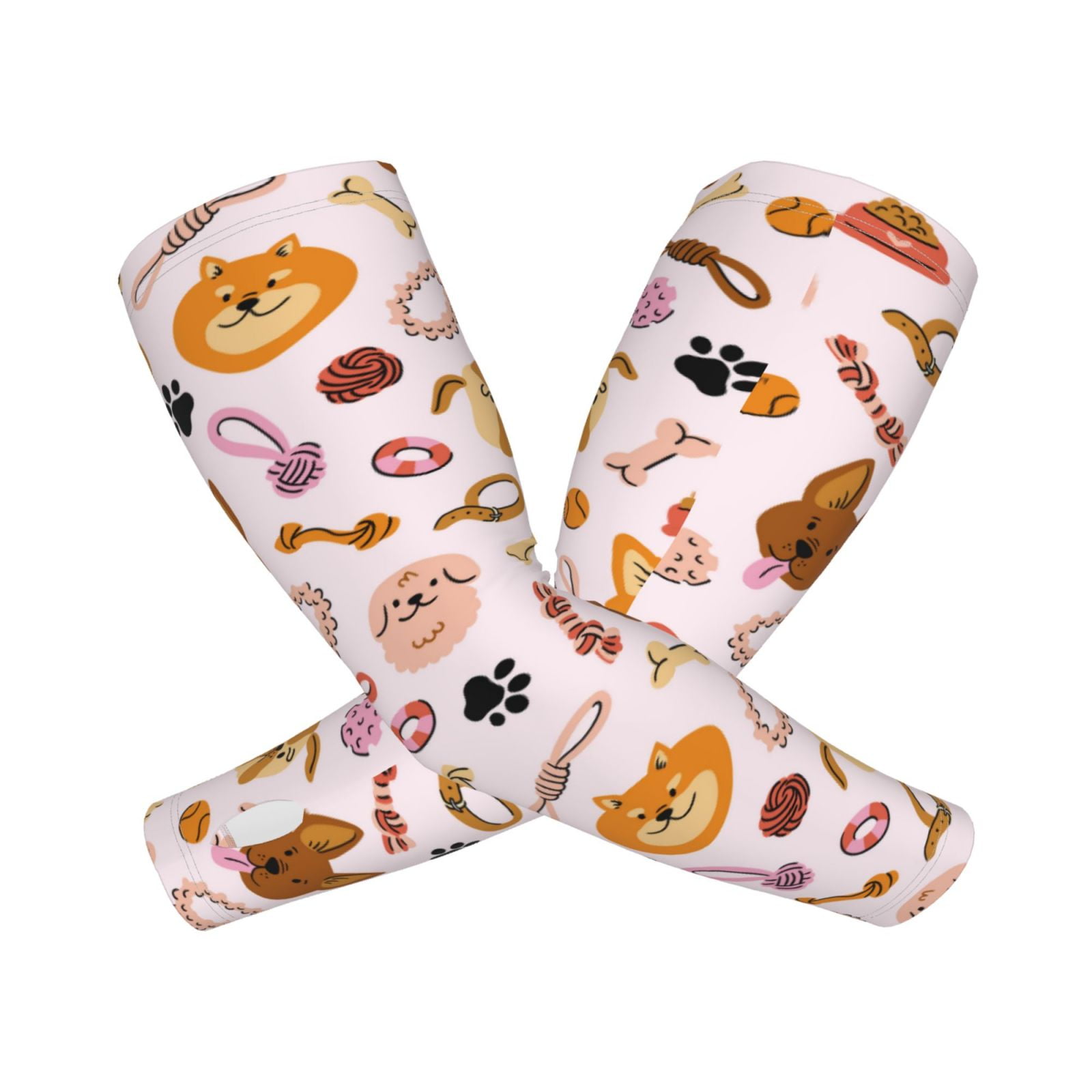 Goofa Cute Dog Pattern UV Sun Protection Arm Sleeves, UPF 50 Sports ...