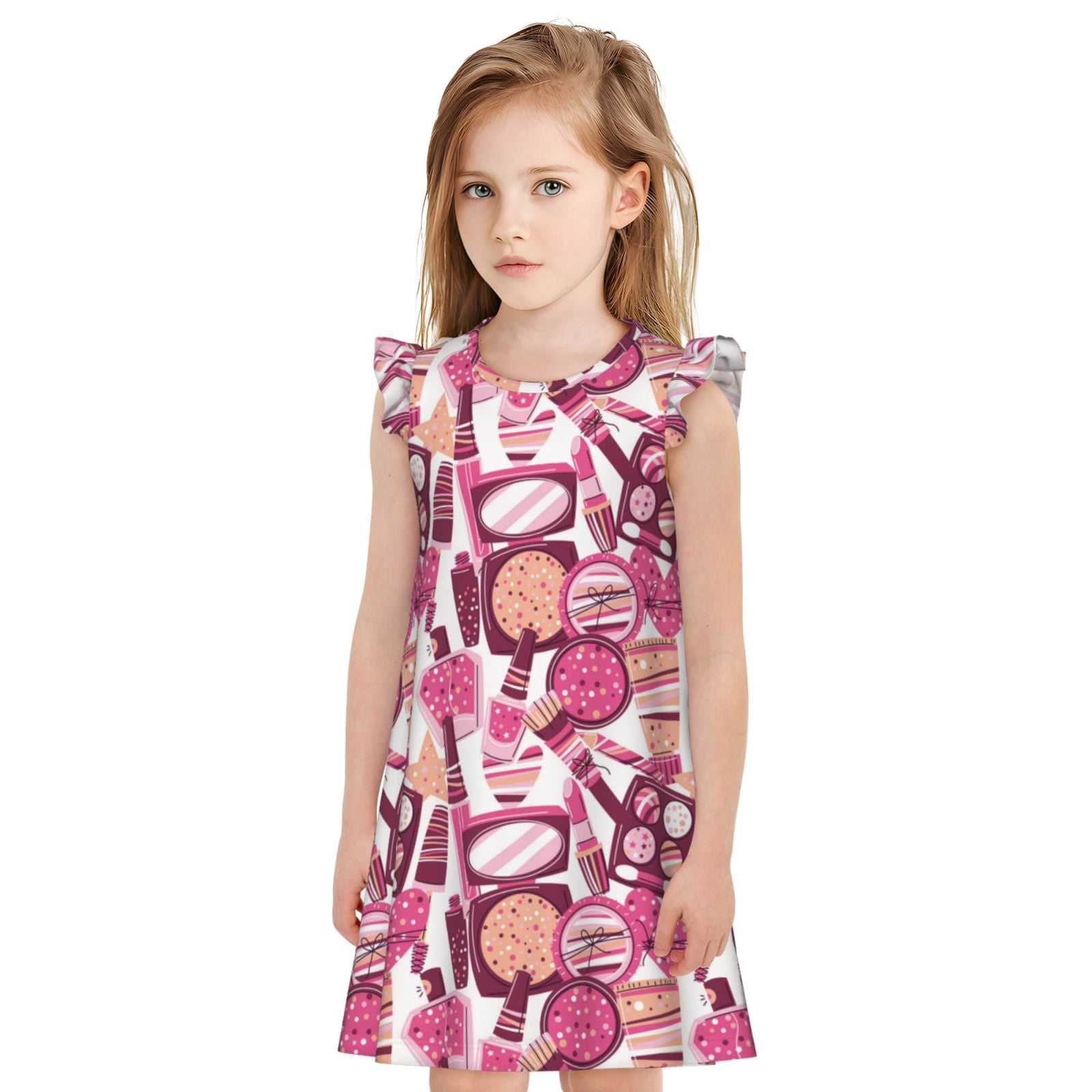 Goofa Cute Girl Pattern Sweet & Sassy Girls' Nightgowns - Short Sleeve ...