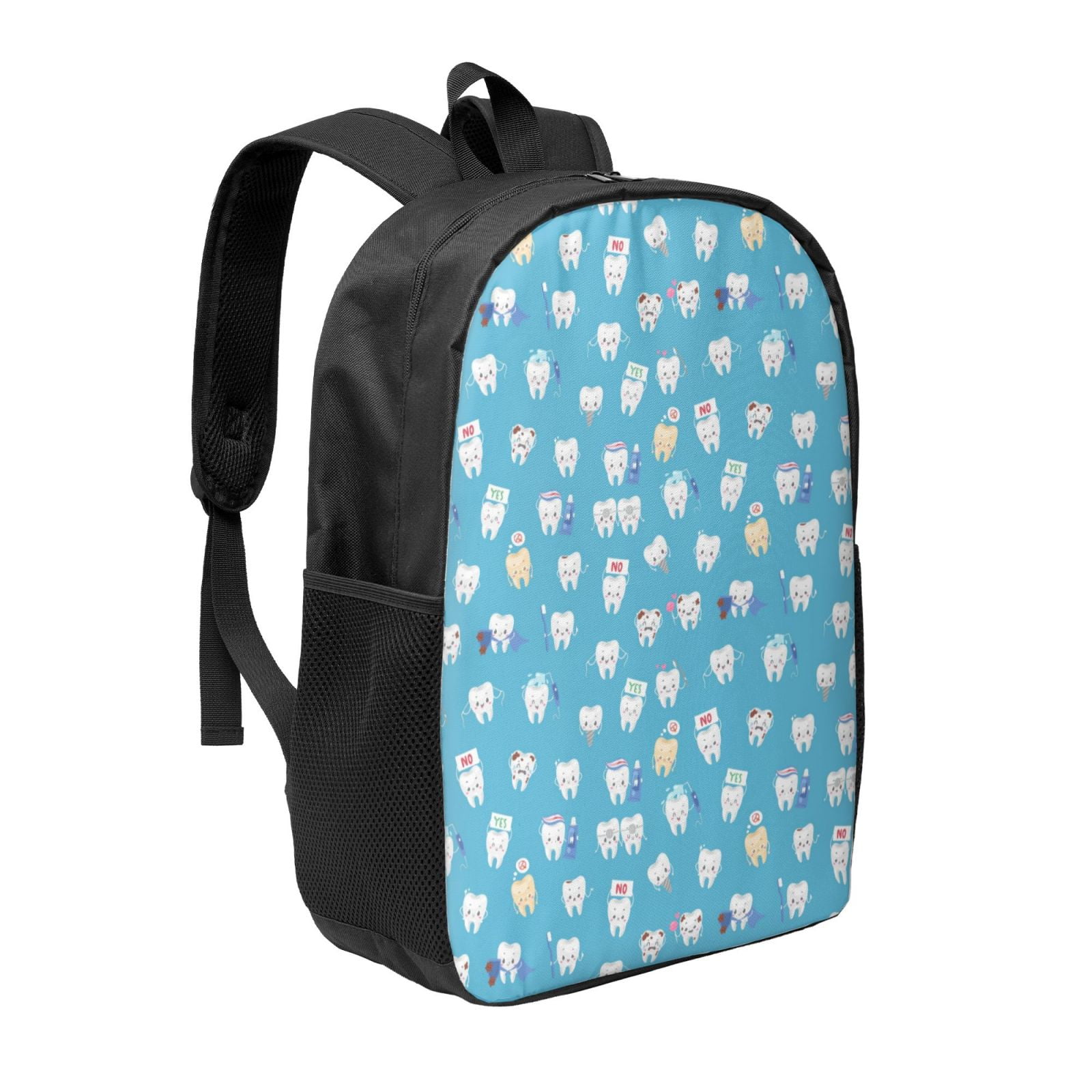 Goofa Cute Healthy Teeth Pattern 17in Student Backpack - School, Travel ...