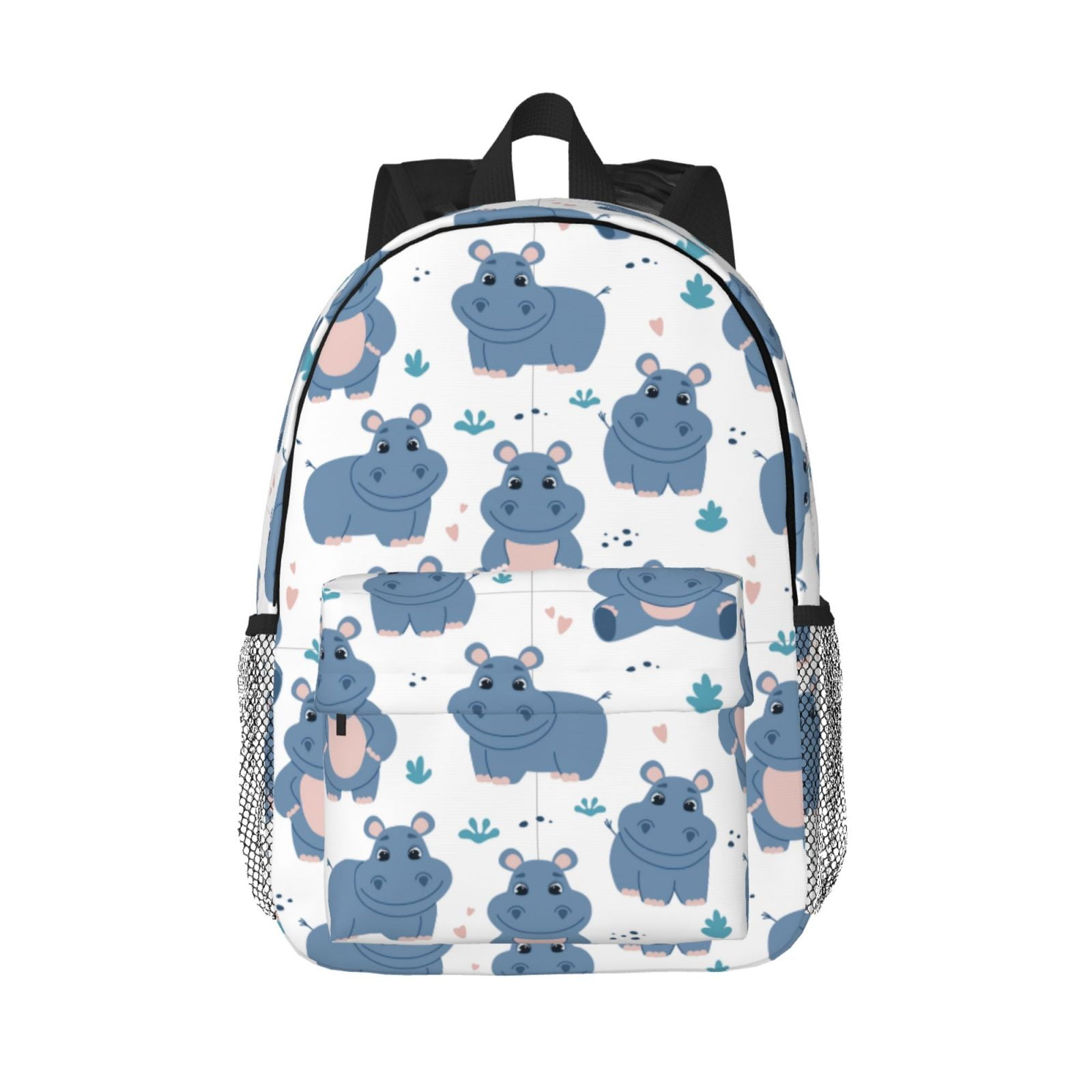 Goofa Cute Hippos Pattern Lightweight Student Backpack for School ...
