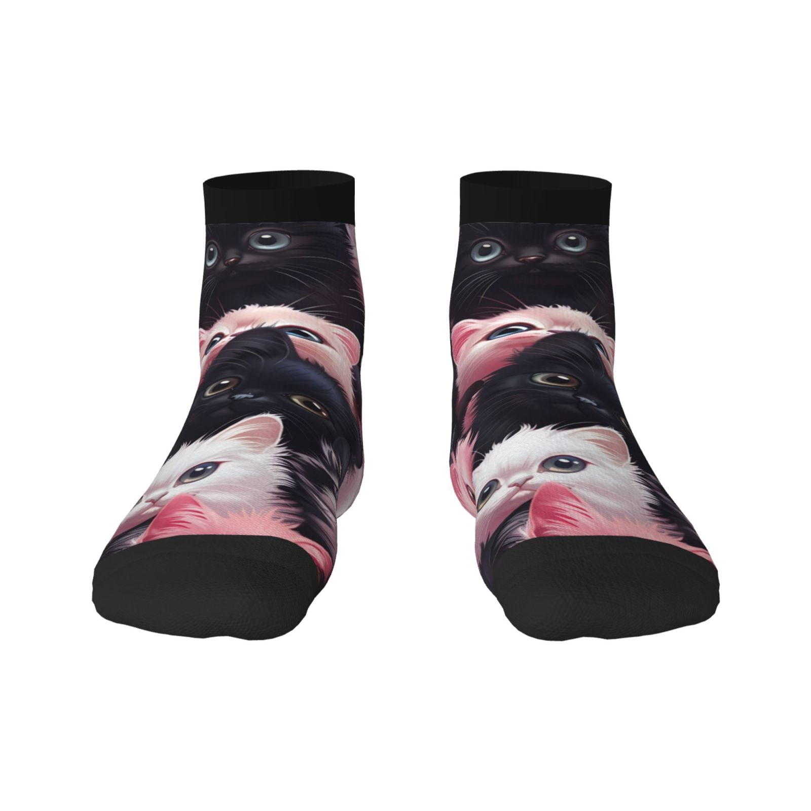 Goofa Cute Kittens Group Portrait Pattern Non Slip Socks with Grips for ...