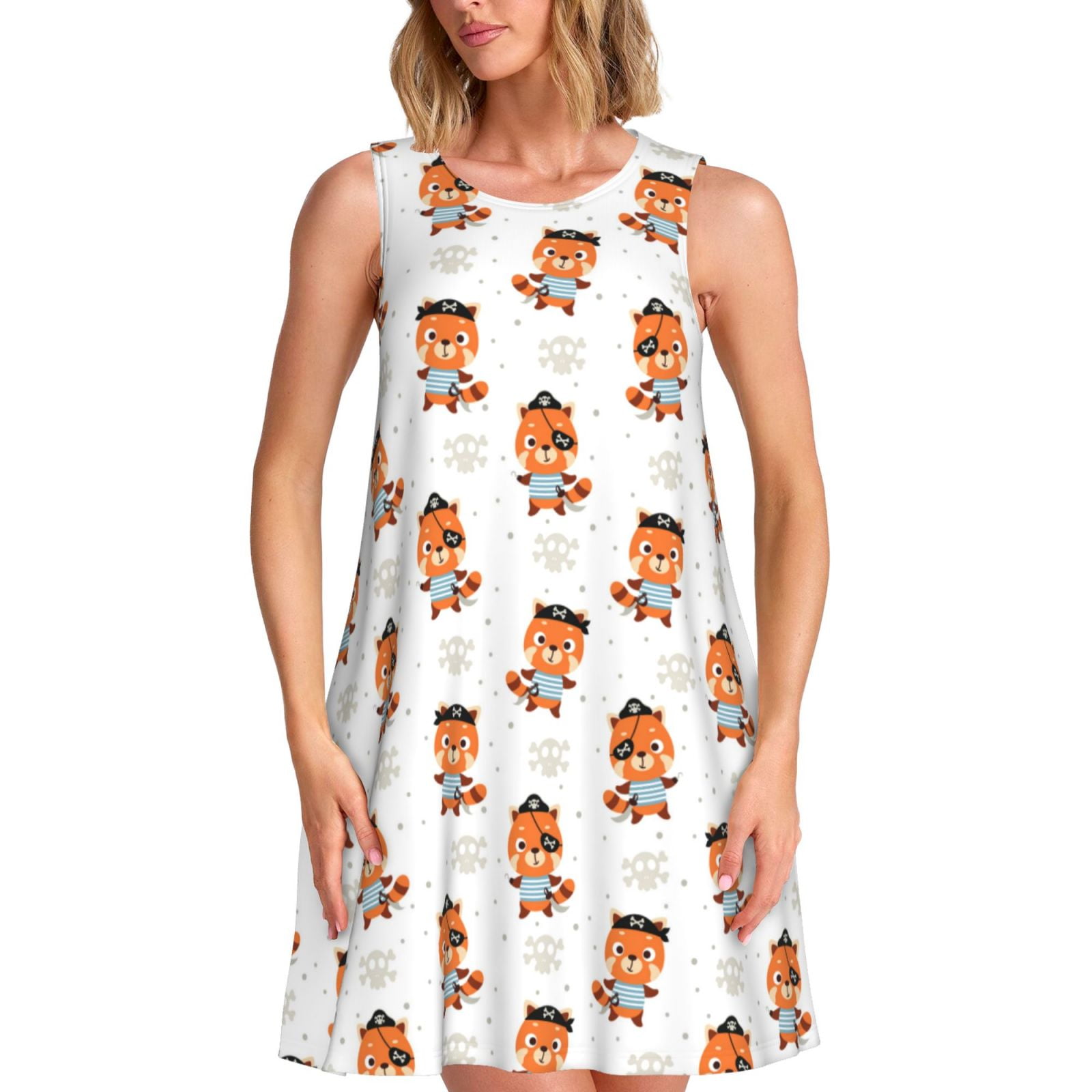 Goofa Cute Little Pirate Red Panda for Summer Dresses for Women – Beach ...