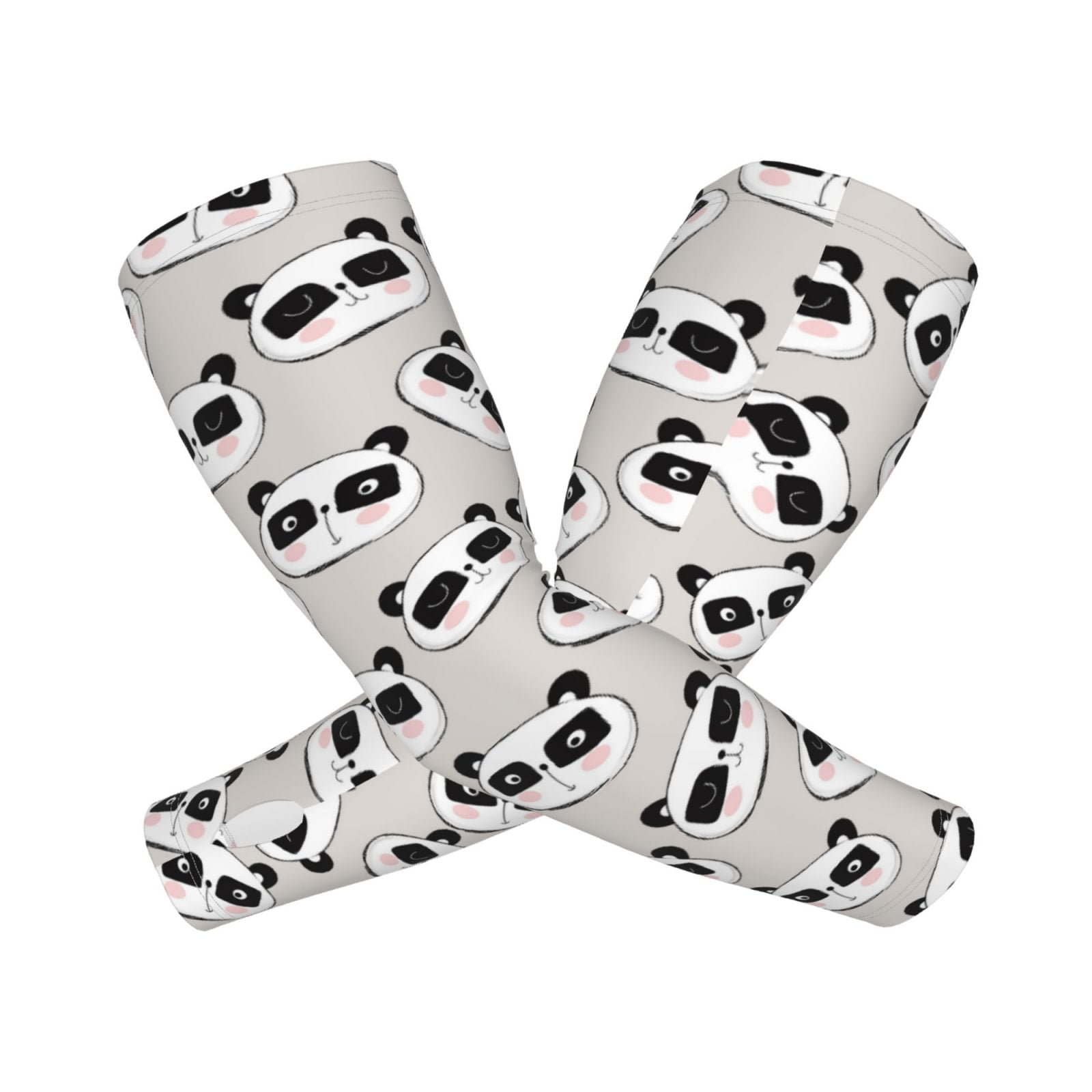 Goofa Cute Panda Pattern UV Sun Protection Arm Sleeves, UPF 50 Sports ...