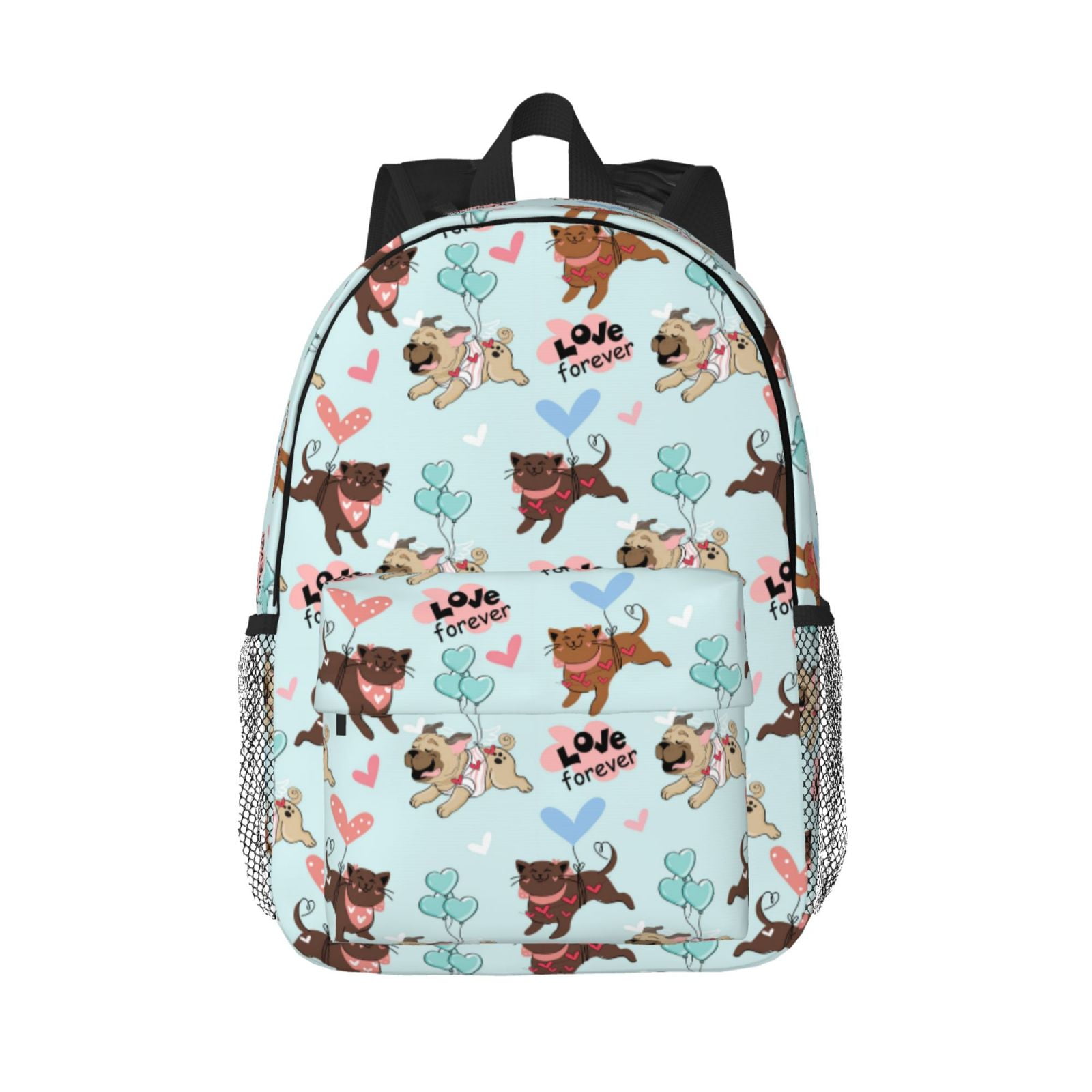 Goofa Cute Pug Dogs Pattern Lightweight Student Backpack for School ...