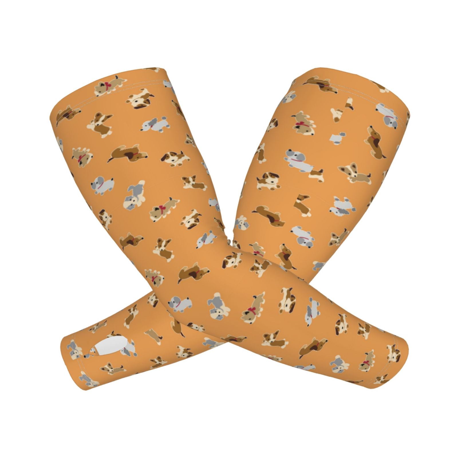 Goofa Cute Puppy J Pattern UV Sun Protection Arm Sleeves, UPF 50 Sports ...