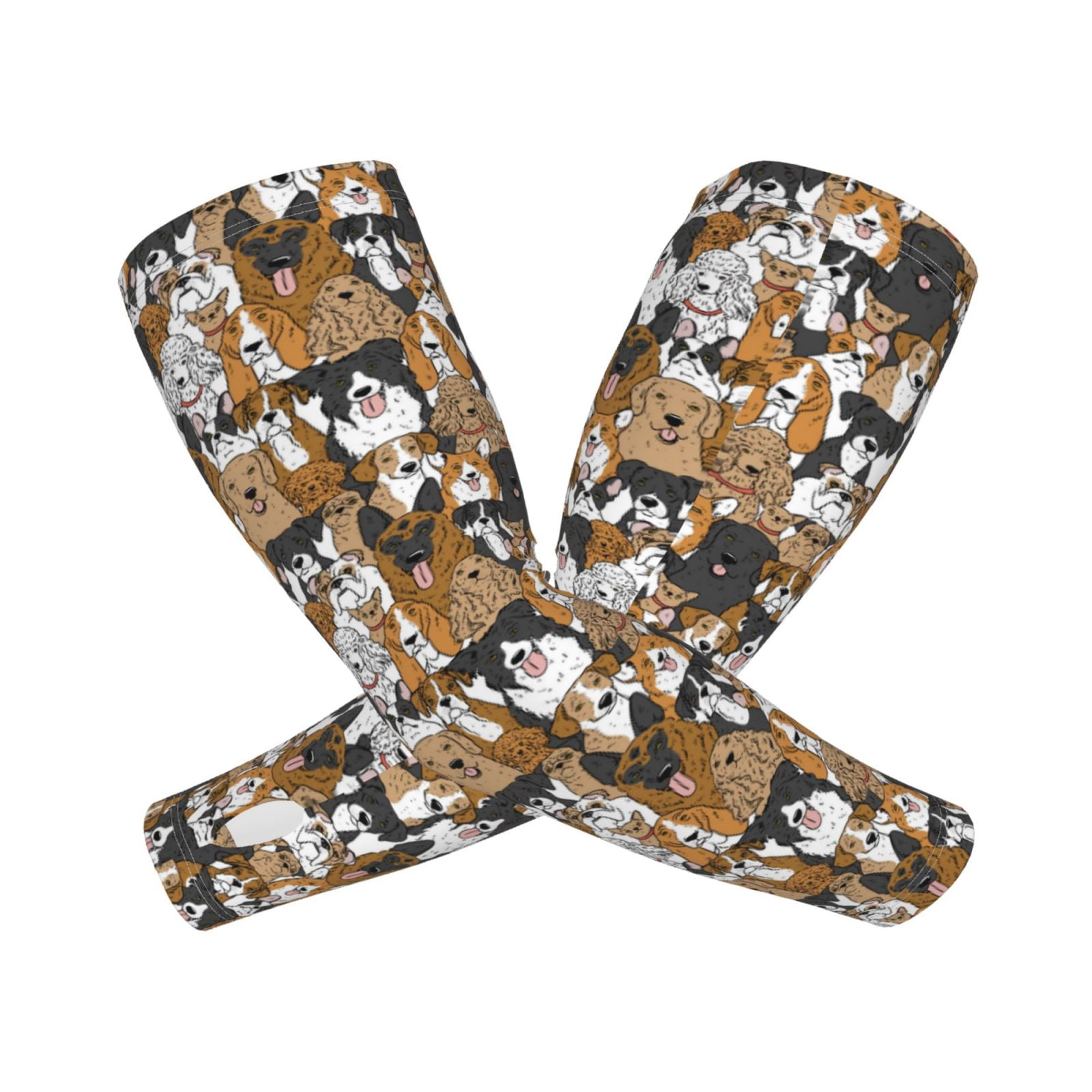 Goofa Cute Puppy Pattern UV Sun Protection Arm Sleeves, UPF 50 Sports ...
