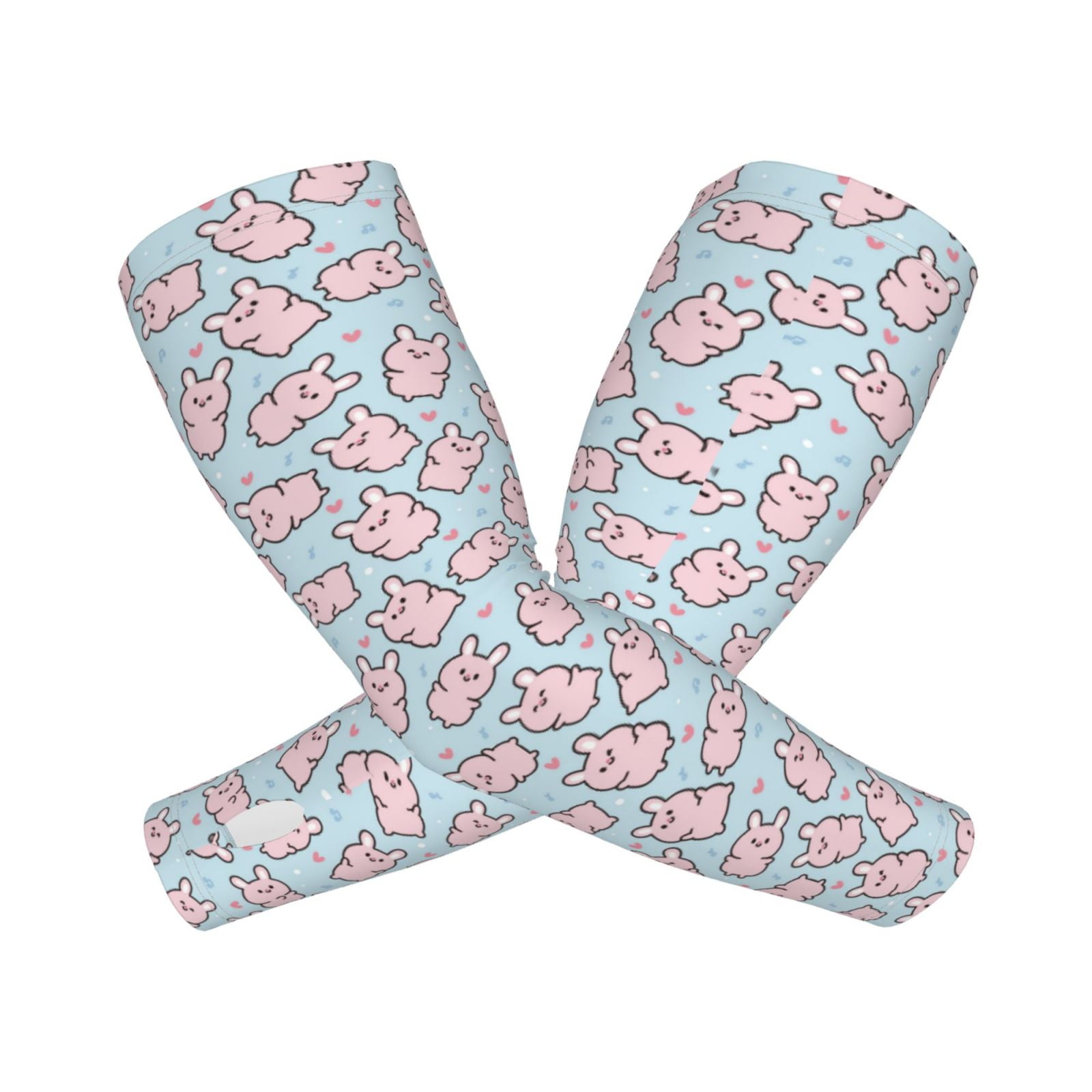 Goofa Cute Rabbit Pattern UV Sun Protection Arm Sleeves, UPF 50 Sports ...