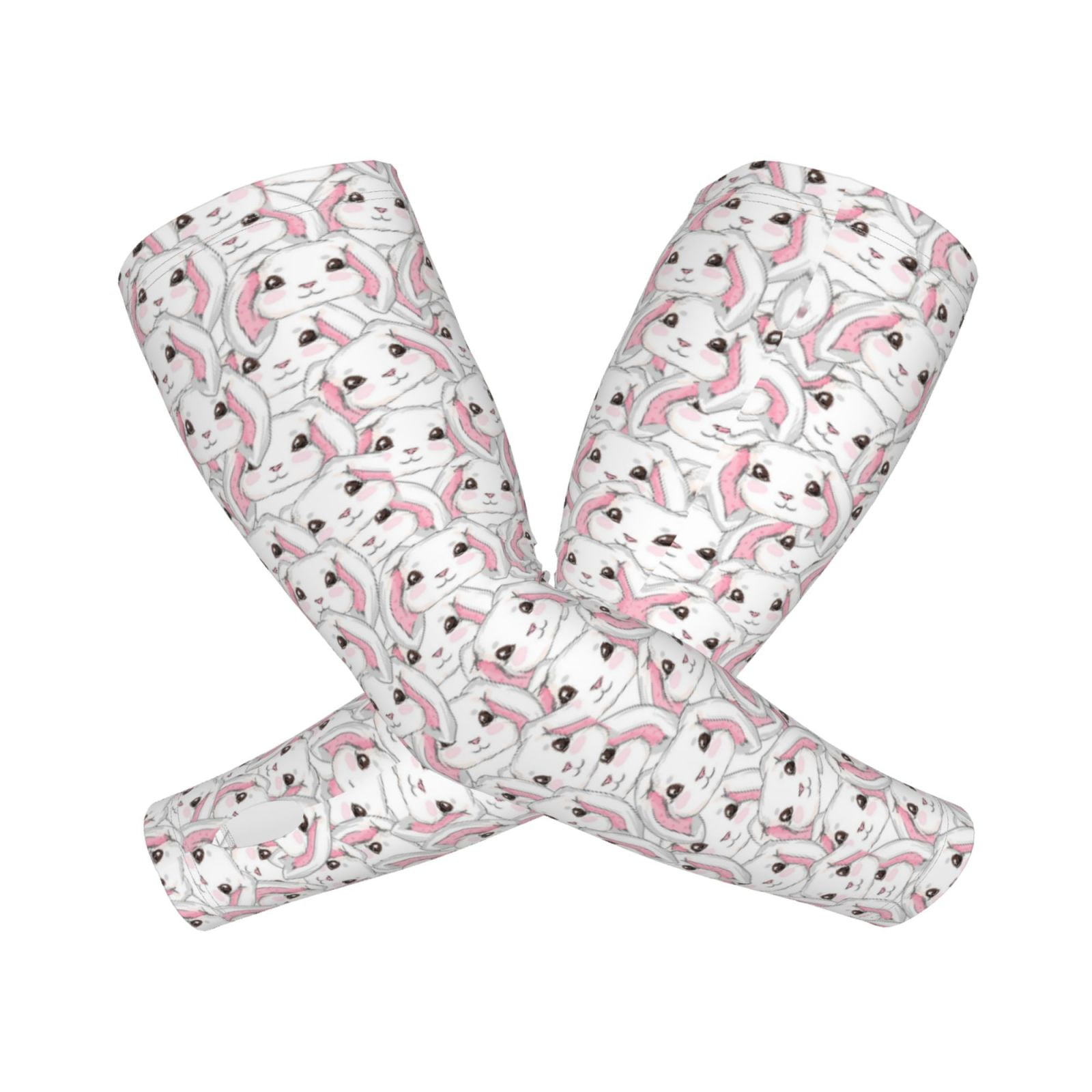 Goofa Cute Rabbit Pattern UV Sun Protection Arm Sleeves, UPF 50 Sports ...