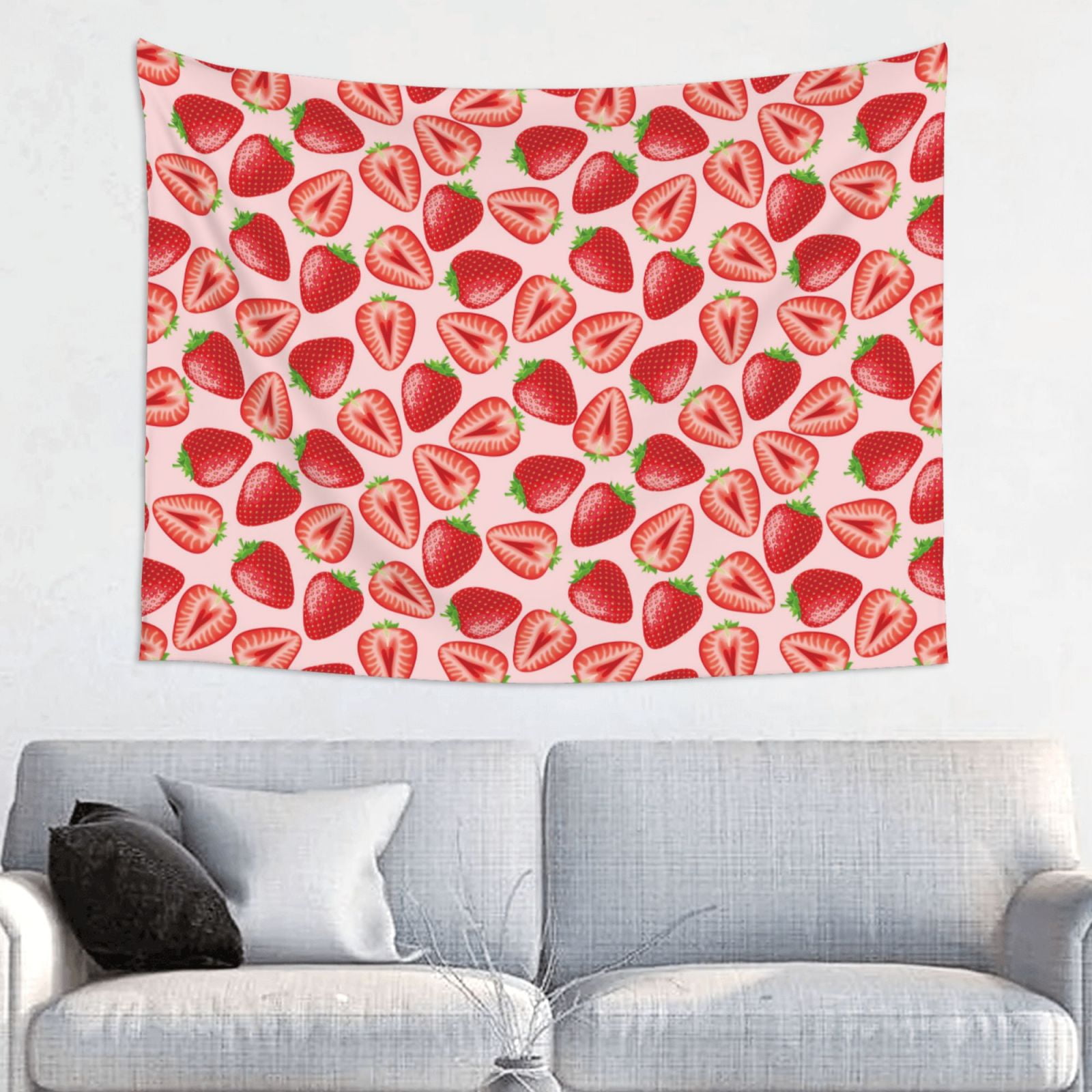 Goofa Cute Strawberry Pattern Wall Tapestry for Bedroom ,29x37 Inch ...