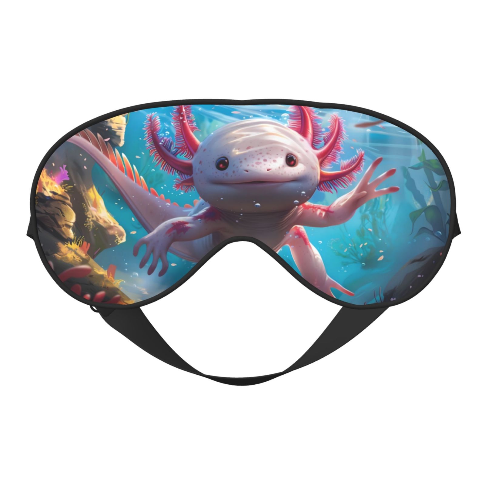 Goofa Cute Underwater Axolotl Printed Sleep Eye Mask for Men Women ...