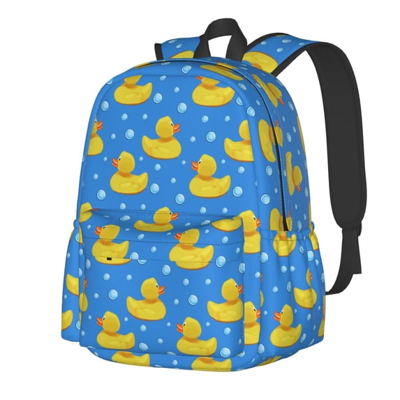 Goofa Cute Yellow Rubber Ducks Pattern Backpack for Students – Large ...