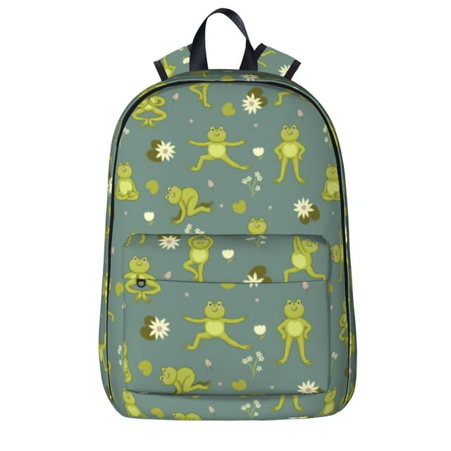 Goofa Cute Yoga Frogs Printed Backpack,Laptop Backpack,Durable Anti ...