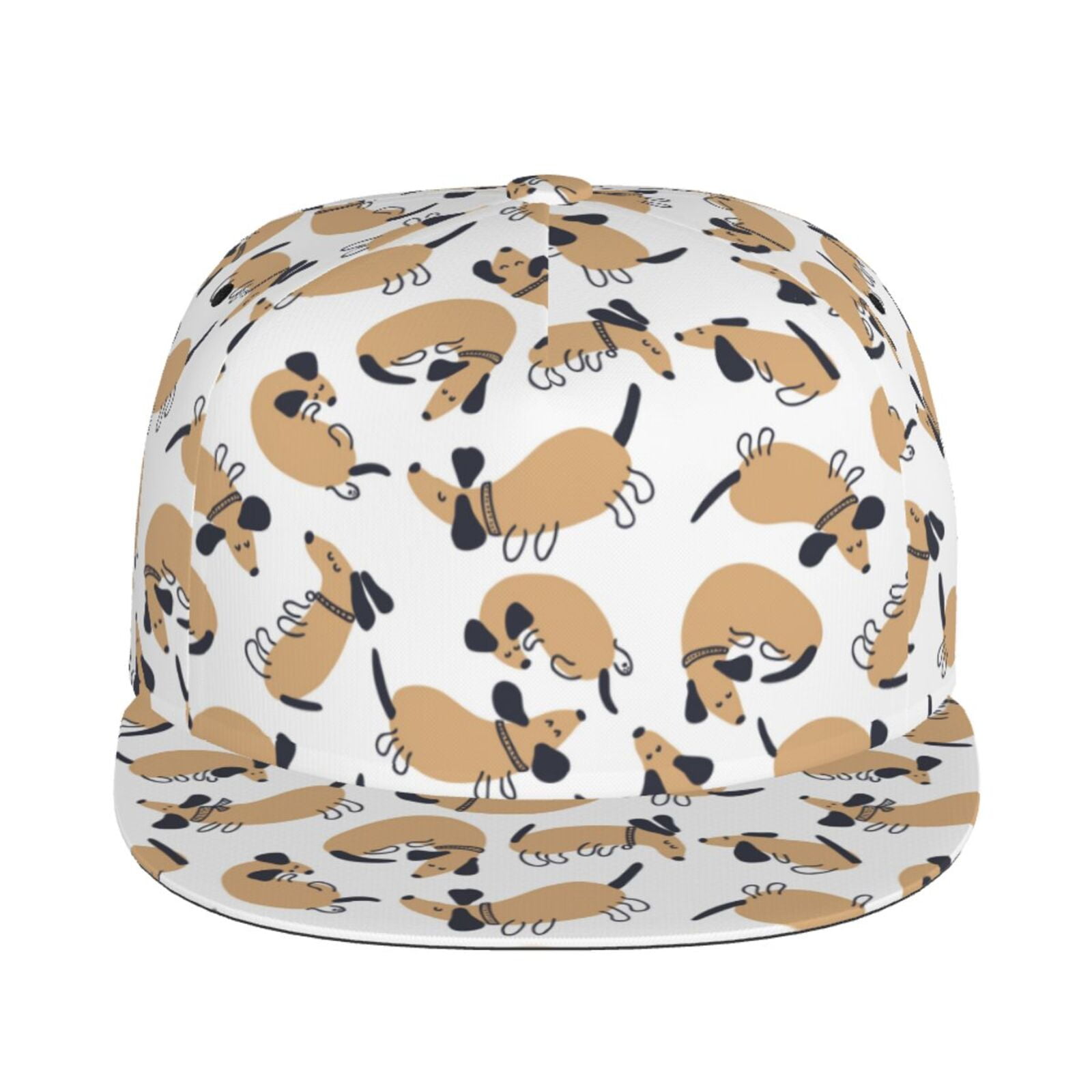 Goofa Dachshund Dog Puppy Printed Men's Baseball Cap,Straight Brim Hat ...