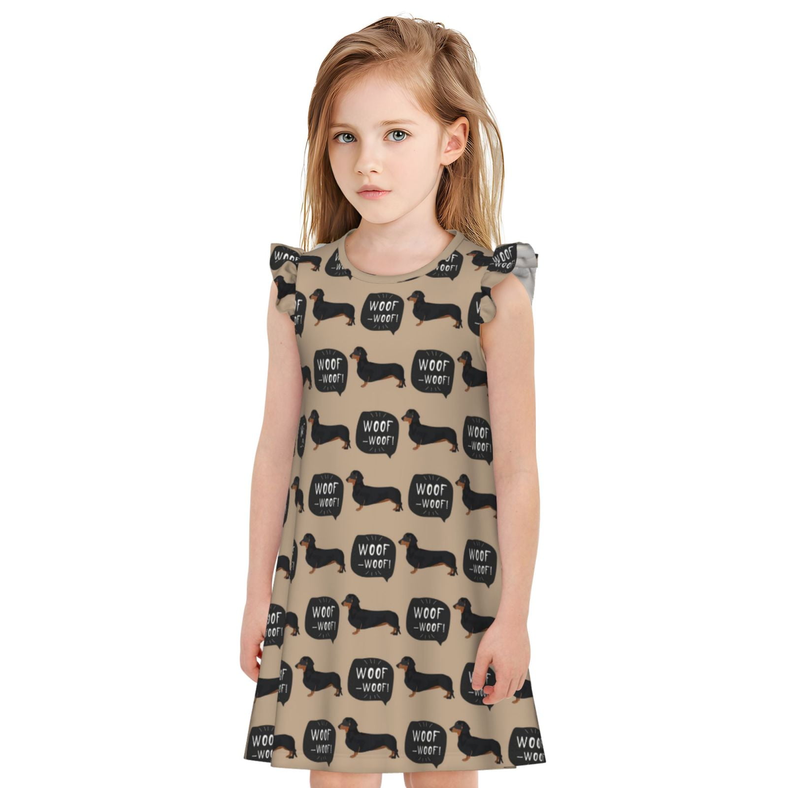 Goofa Dachshund Dog Woof Pattern Sweet & Sassy Girls' Nightgowns ...