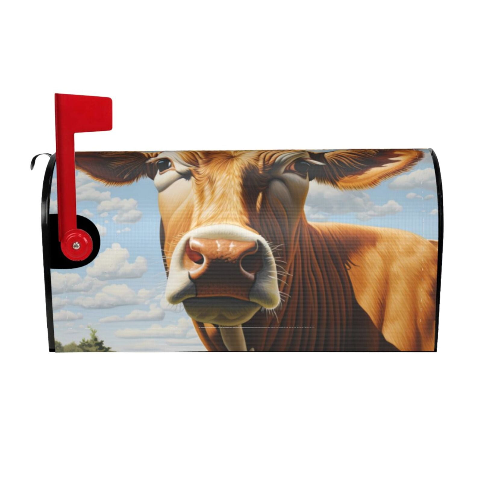 Goofa Daisy Flower Field Cow Pattern Mailbox Cover, Mailbox Decoration ...